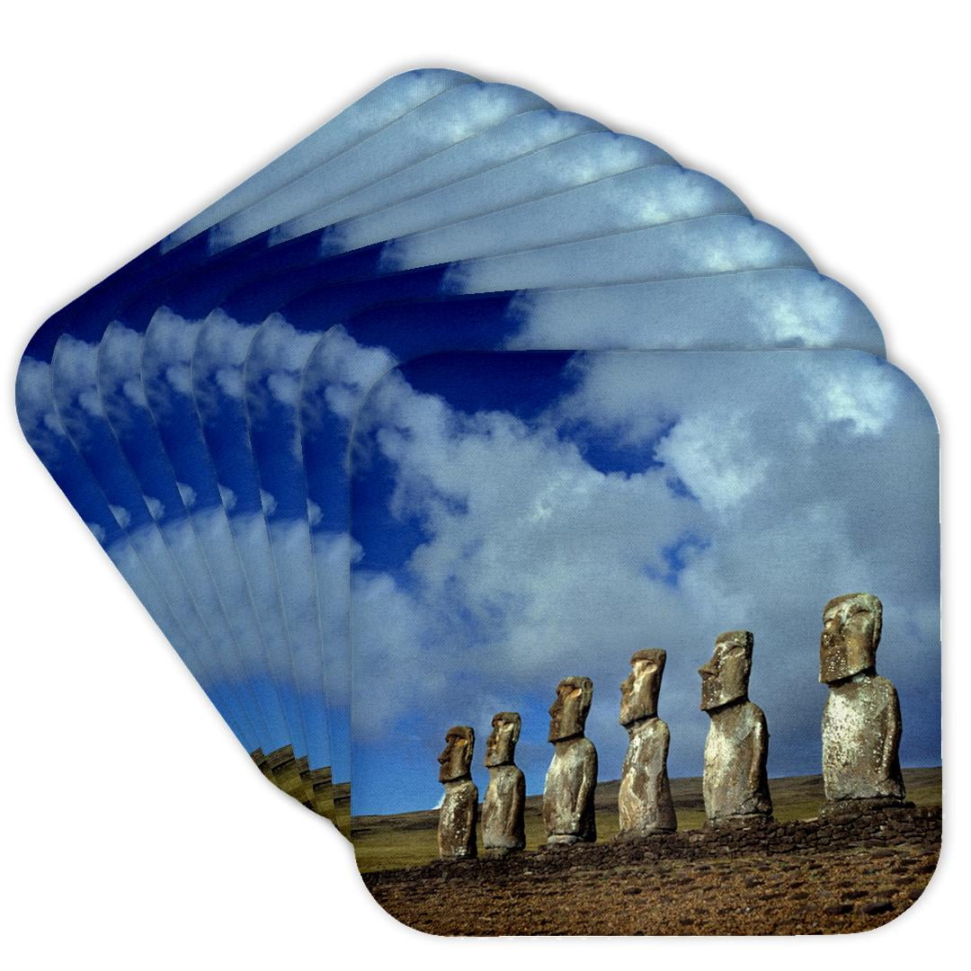 3dRose, Chile, Easter Island, moai statues at Ahu Akivi - SA05 RER0054 ...