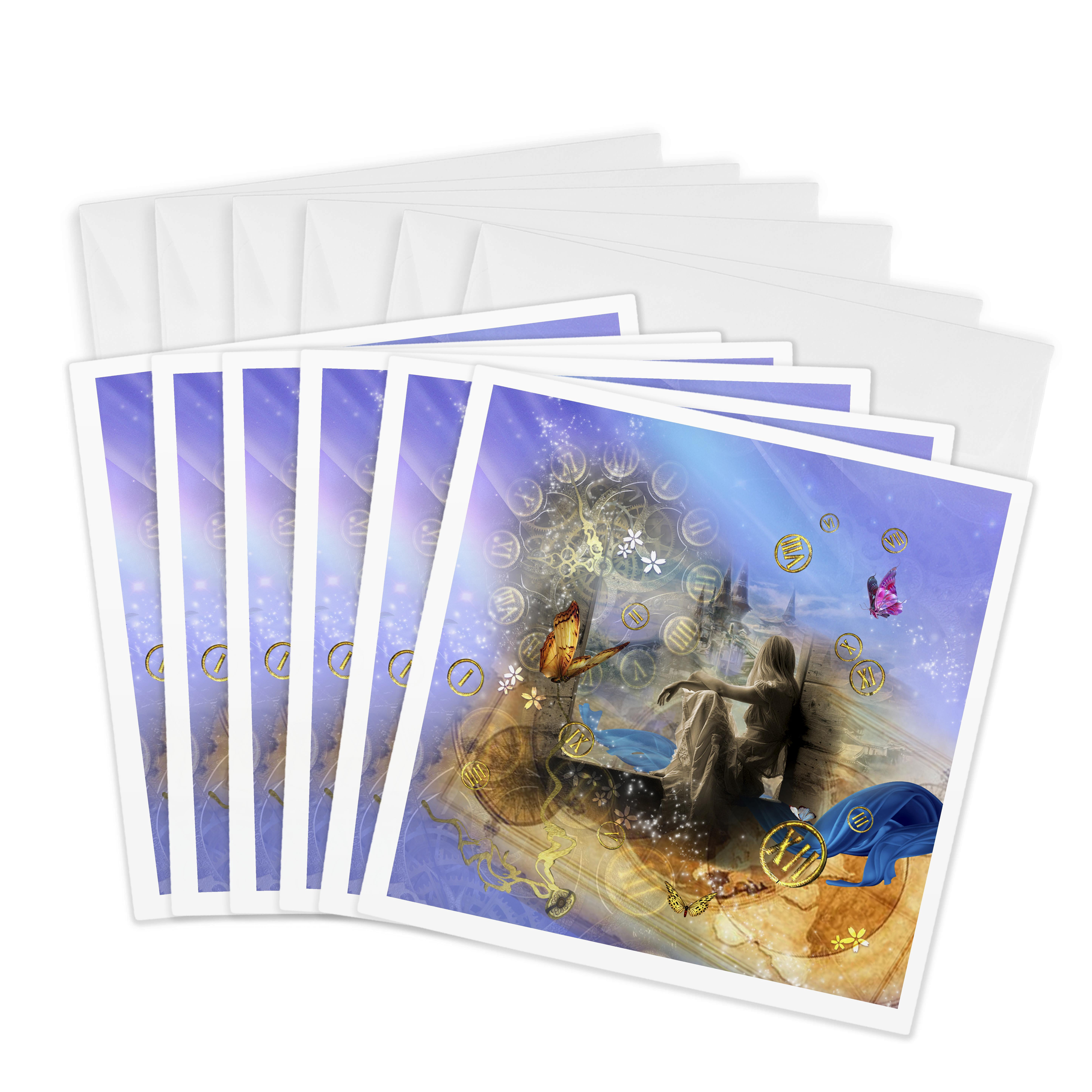 3drose, Cinderella, 6 Greeting Cards with Envelopes - Walmart.com