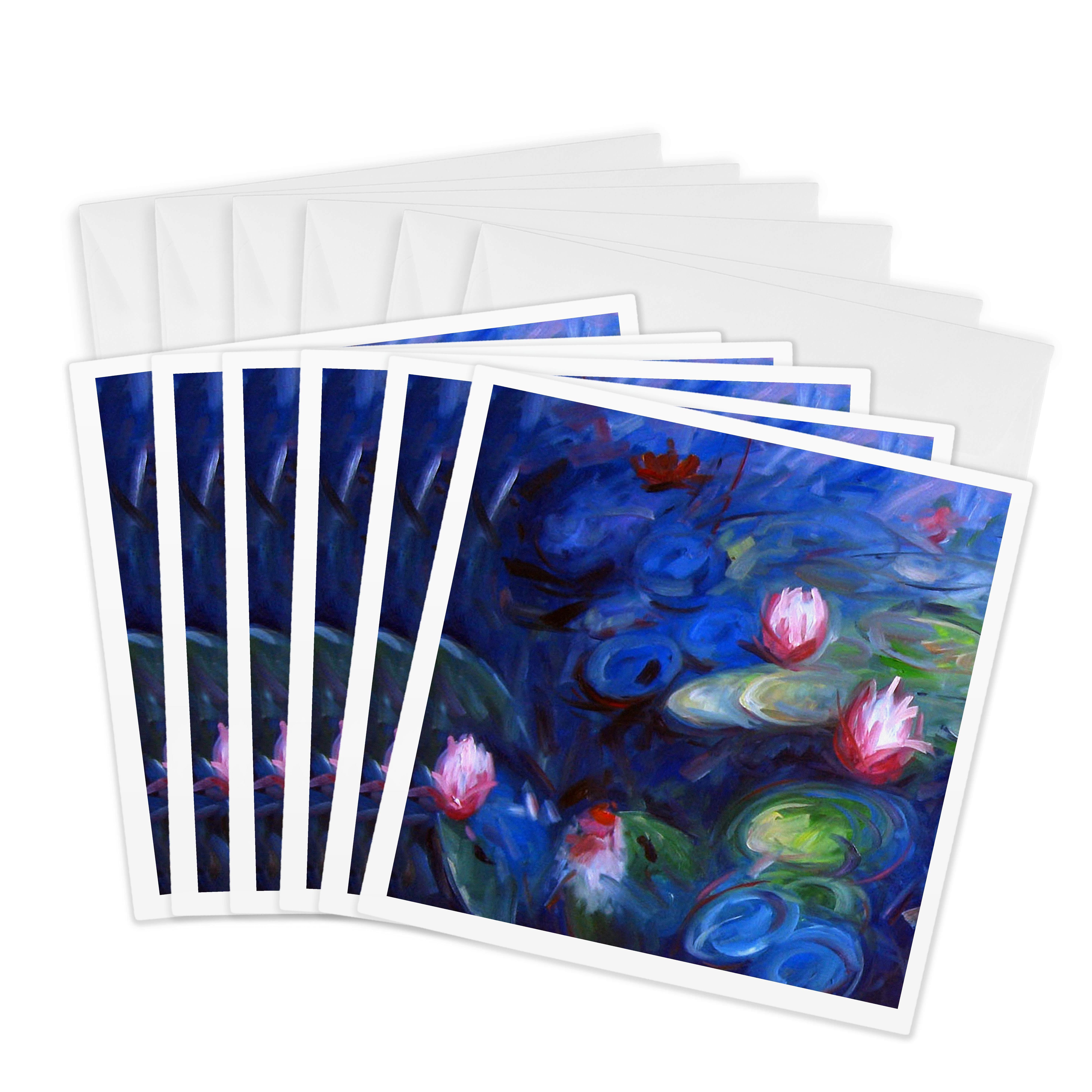 3drose, Claude Monet - Water Lilies, 6 Greeting Cards with Envelopes ...