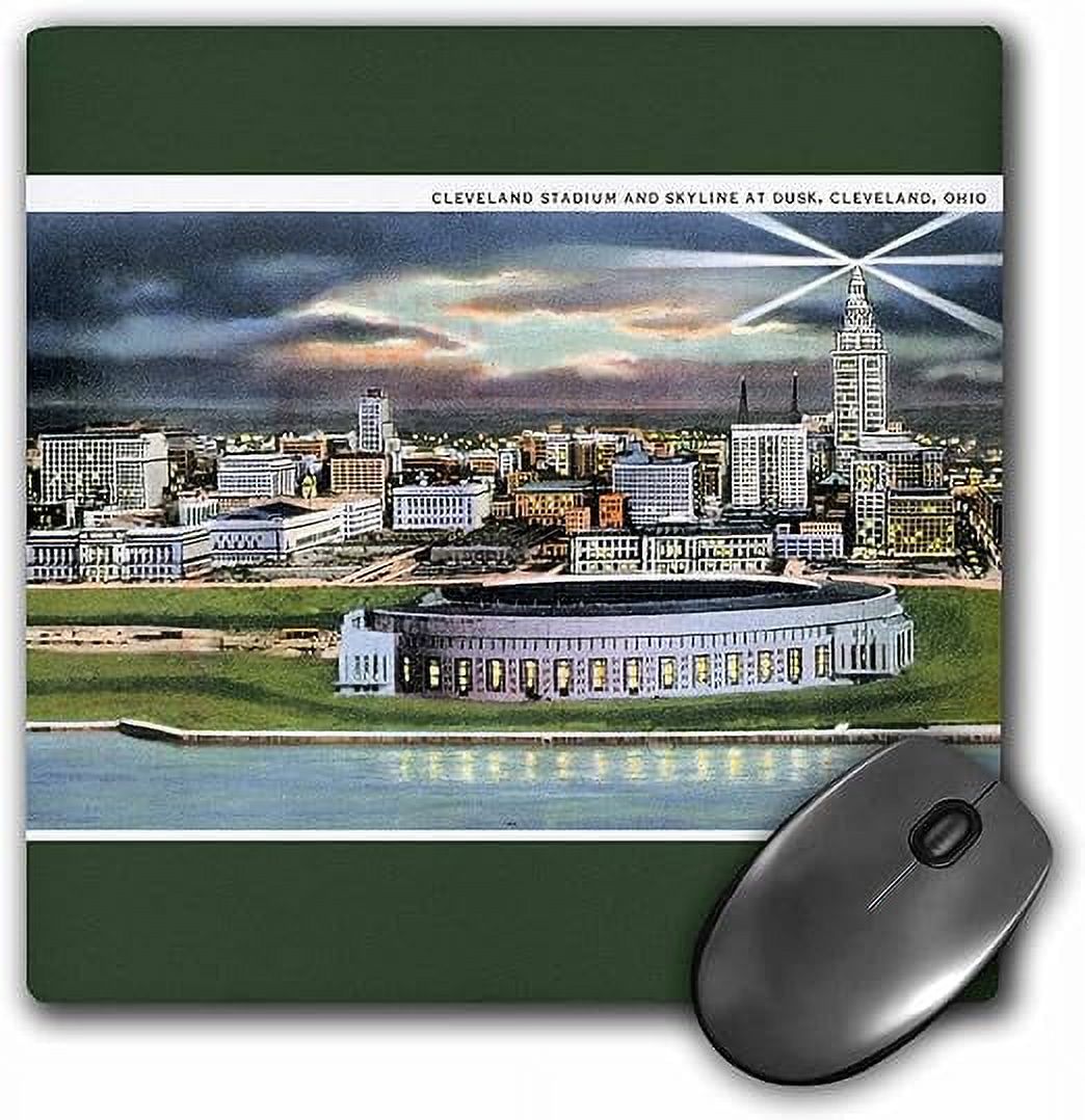 3dRose Cleveland Stadium and Skyline at Dusk Cleveland Ohio - Mouse Pad ...