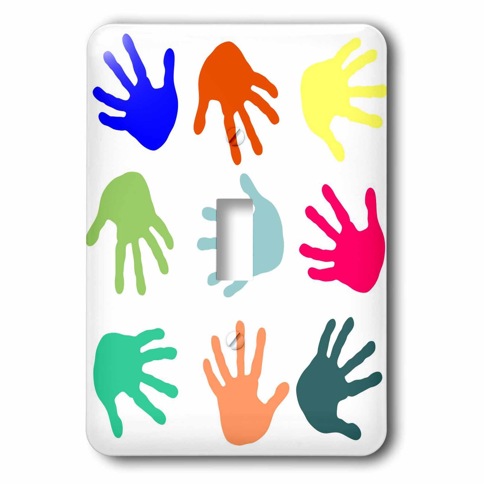 3dRose, Colored Handprints, single toggle switch - Walmart.com