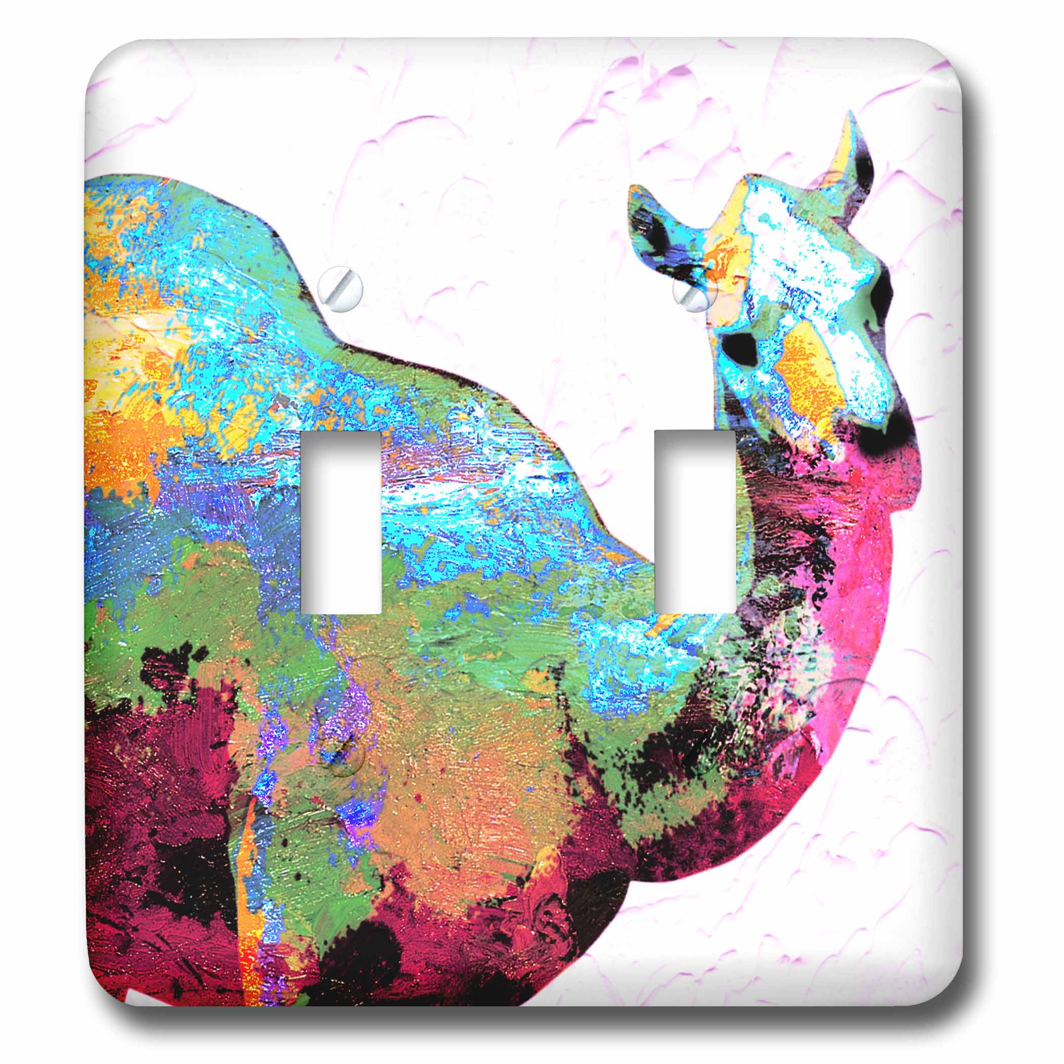 3dRose, Colorful Camel Digital Art, double toggle switch - Walmart.com
