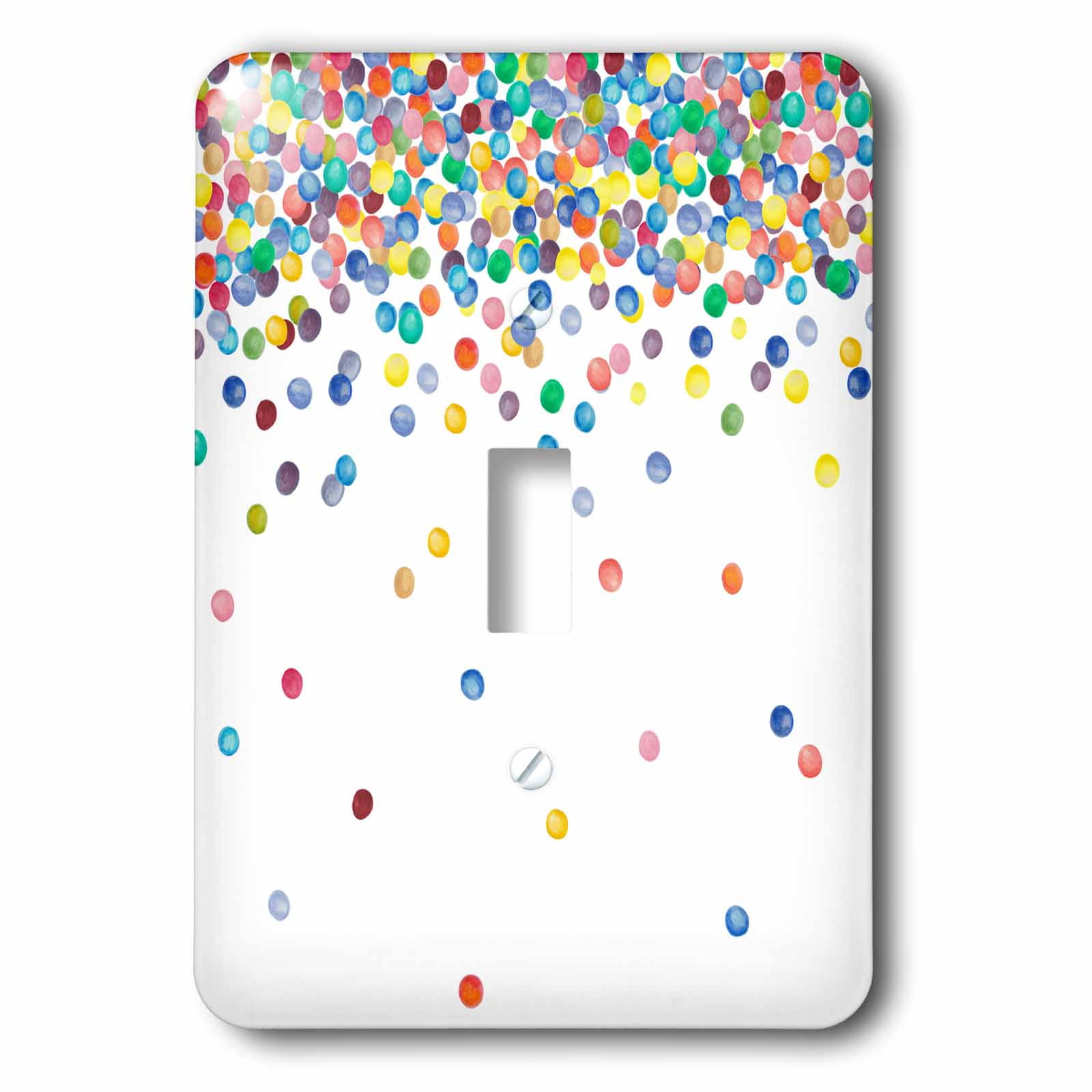 3dRose, Colorful Party Falling Watercolor Confetti, single toggle ...