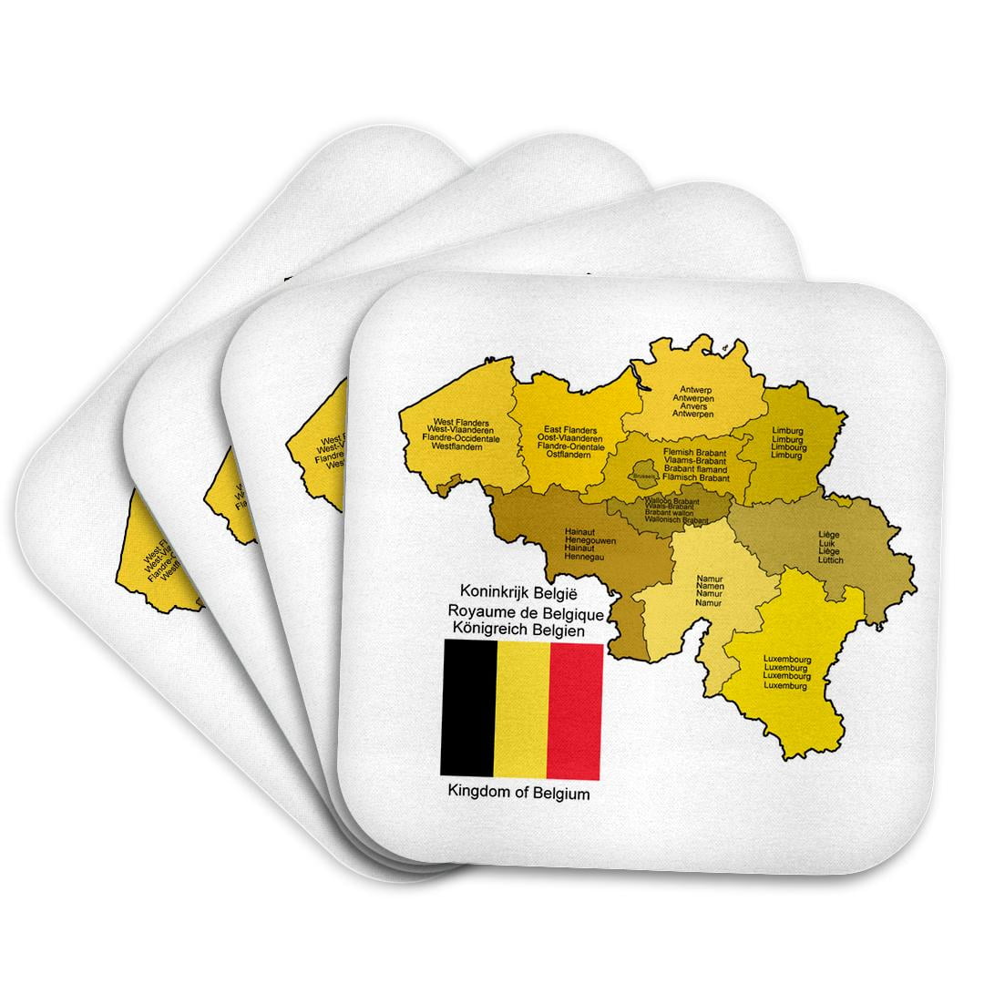 3drose, Colorful Map and Flag of Belgium Regions Identified and Labeled ...