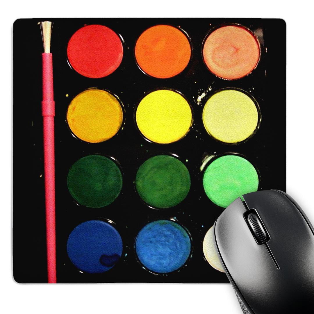 3dRose, Colorful paintbox with pink paintbrush - artist paint box ...