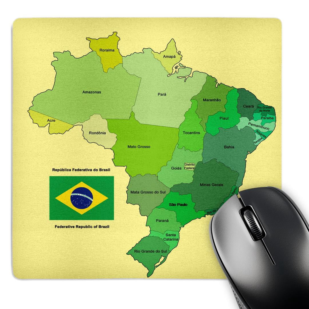 3dRose, Colorful political map of Brazil with each state identified ...