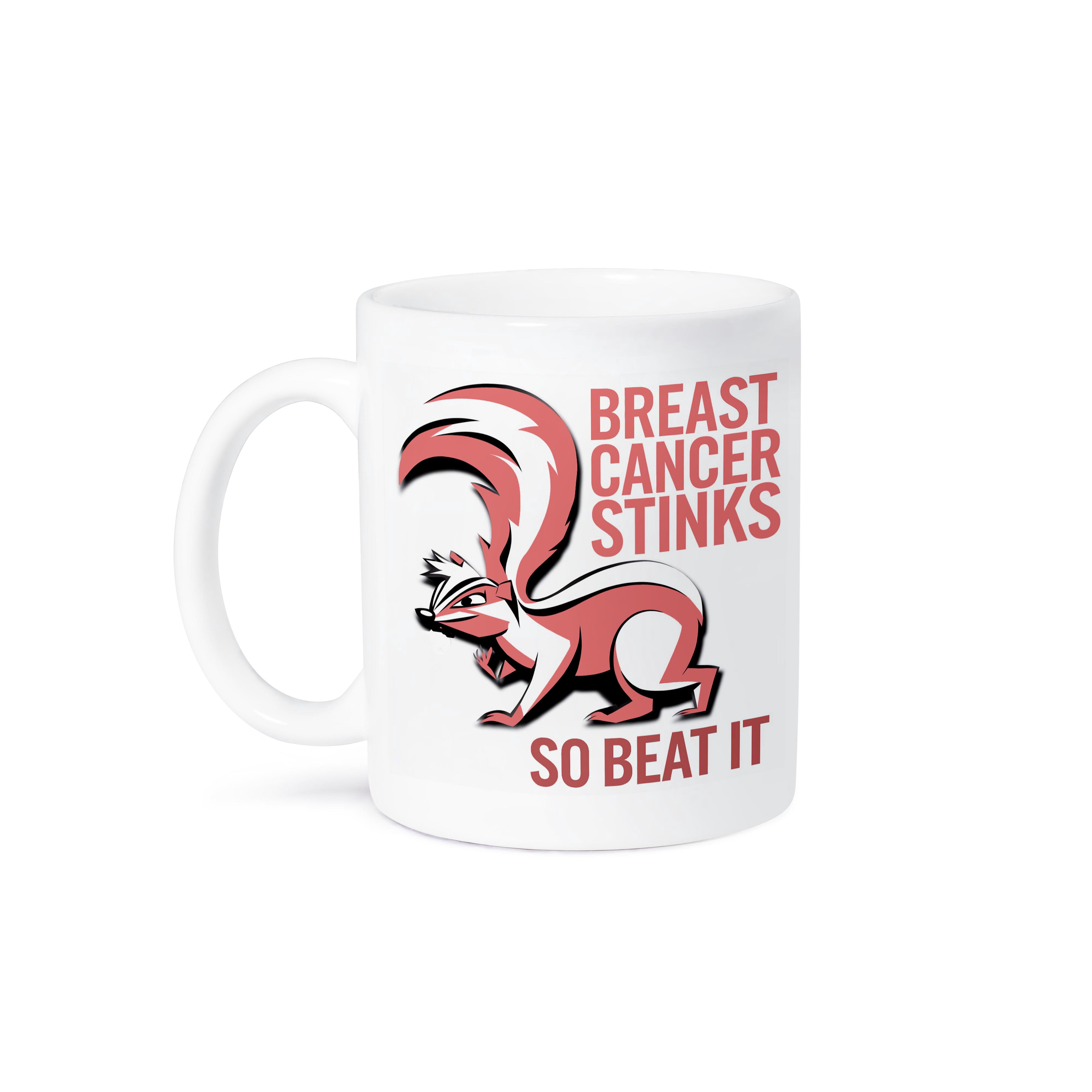 3dRose, Cool Fun Breast Cancer Stinks so beat it Pink Skunk Cancer ...