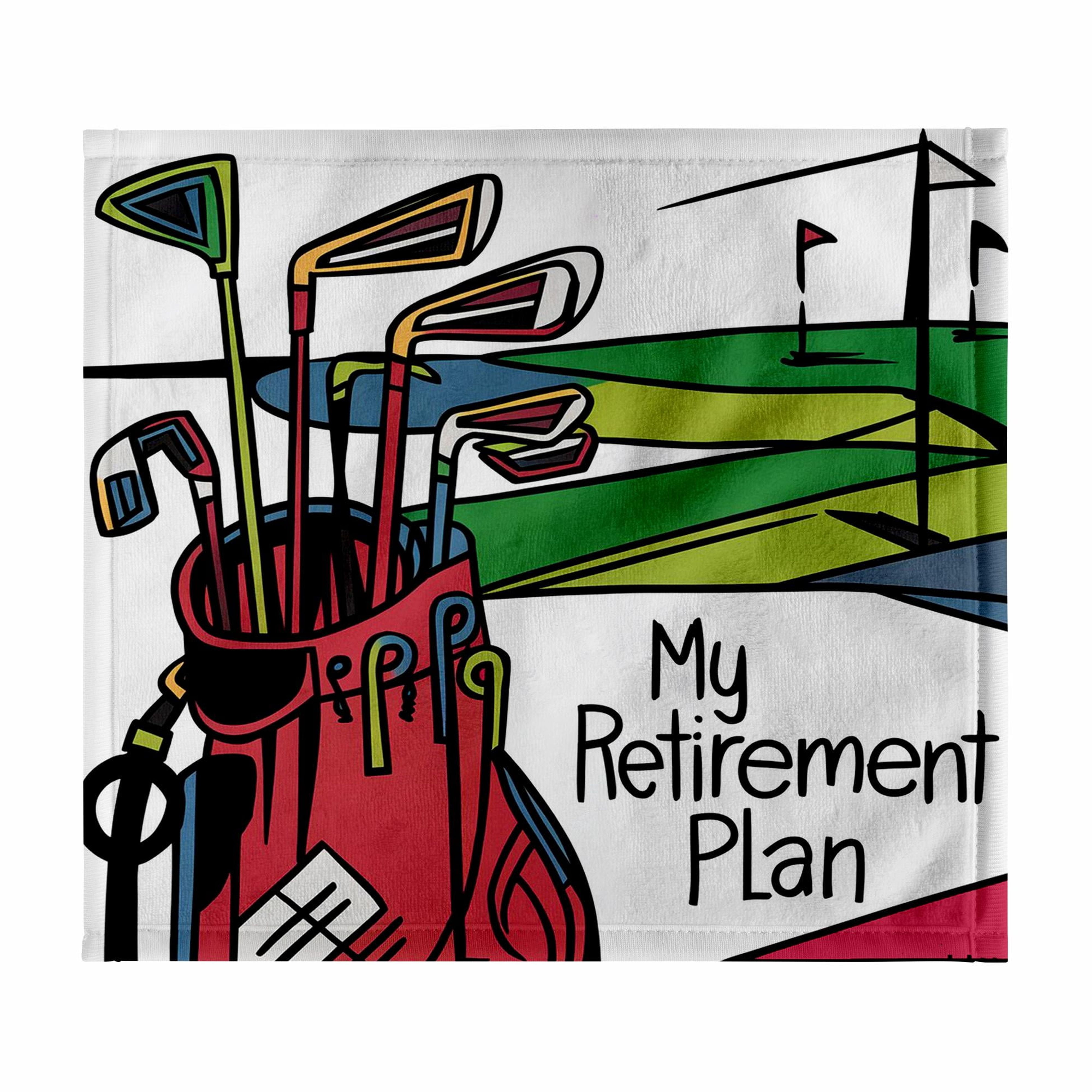 3dRose, Cool Fun Colorful Golf Clubs and Bag My Retirement Plan ...