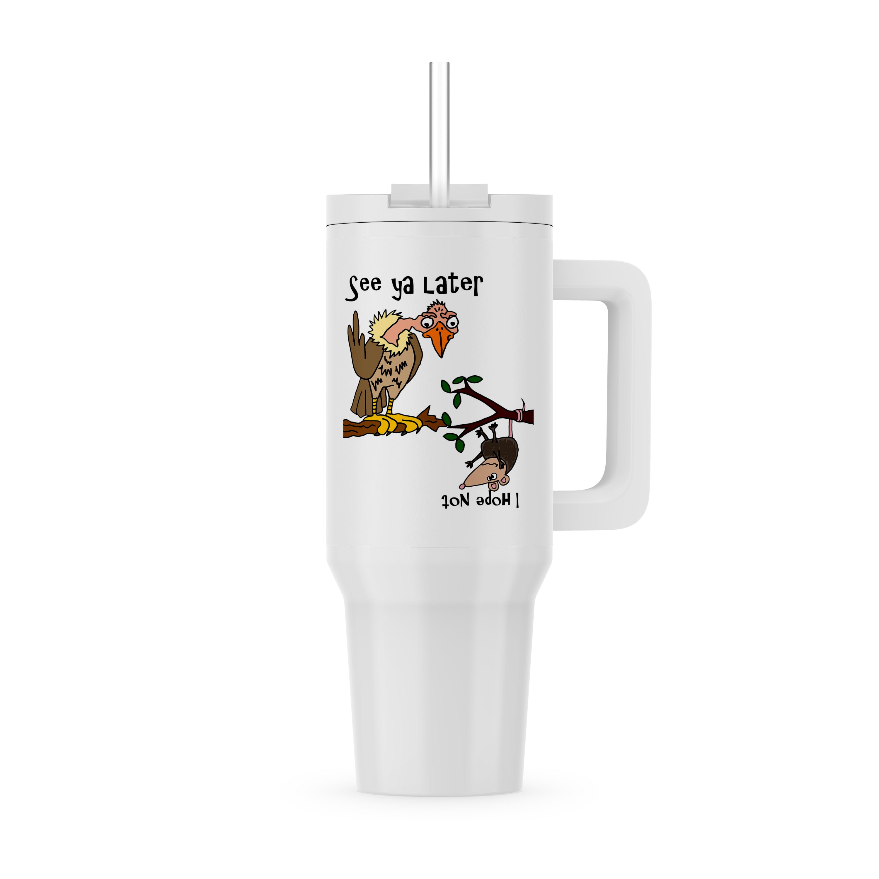 3dRose, Cool Funny Buzzard tells Possum See ya later Satire Cartoon ...