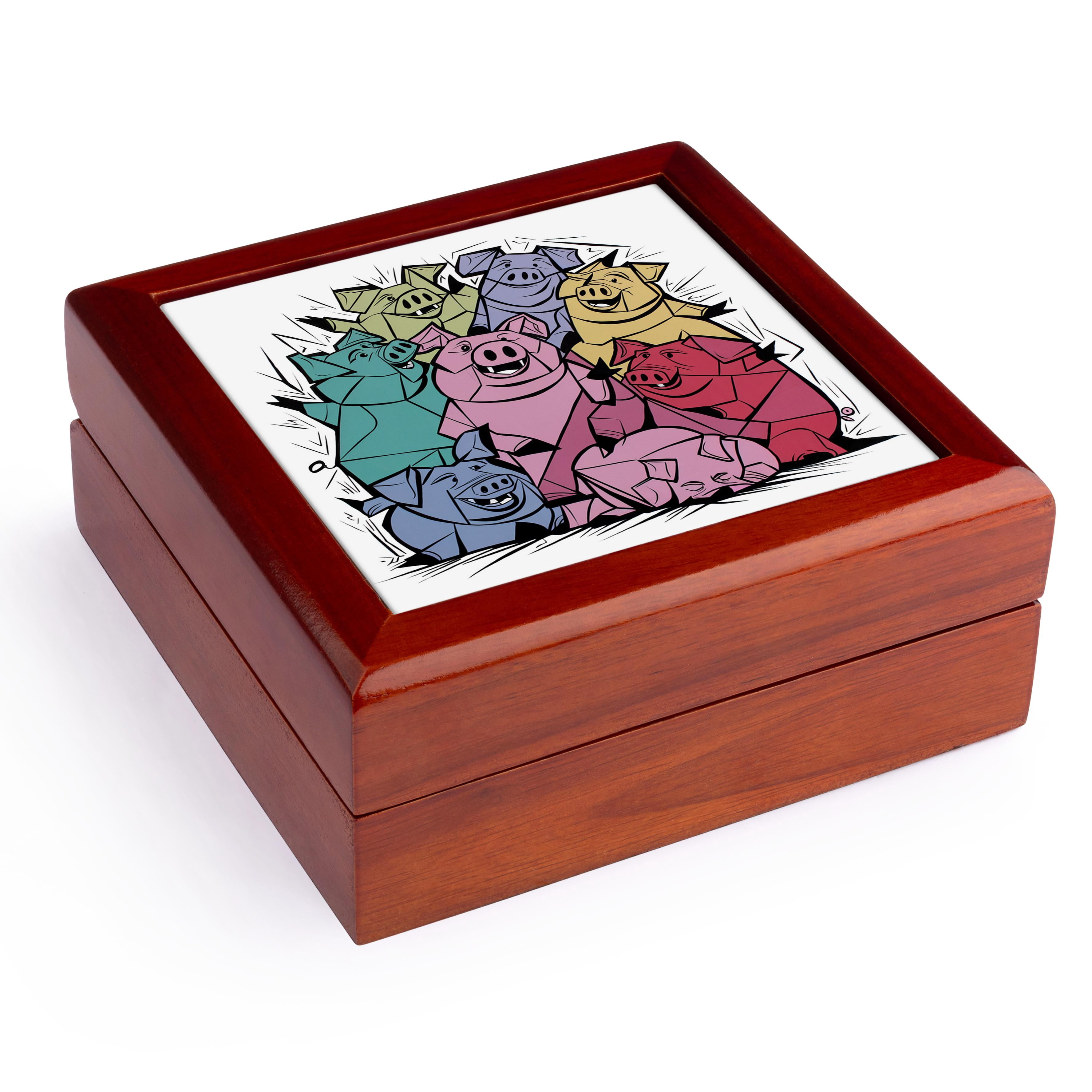 3dRose, Cool Funny Colorful Assorted Pigs Farm Animal Abstract Art ...