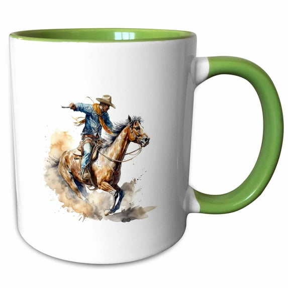 3drose, Cool Cowboy Put His Horse into Gallop. Clouds of Dust. American ...