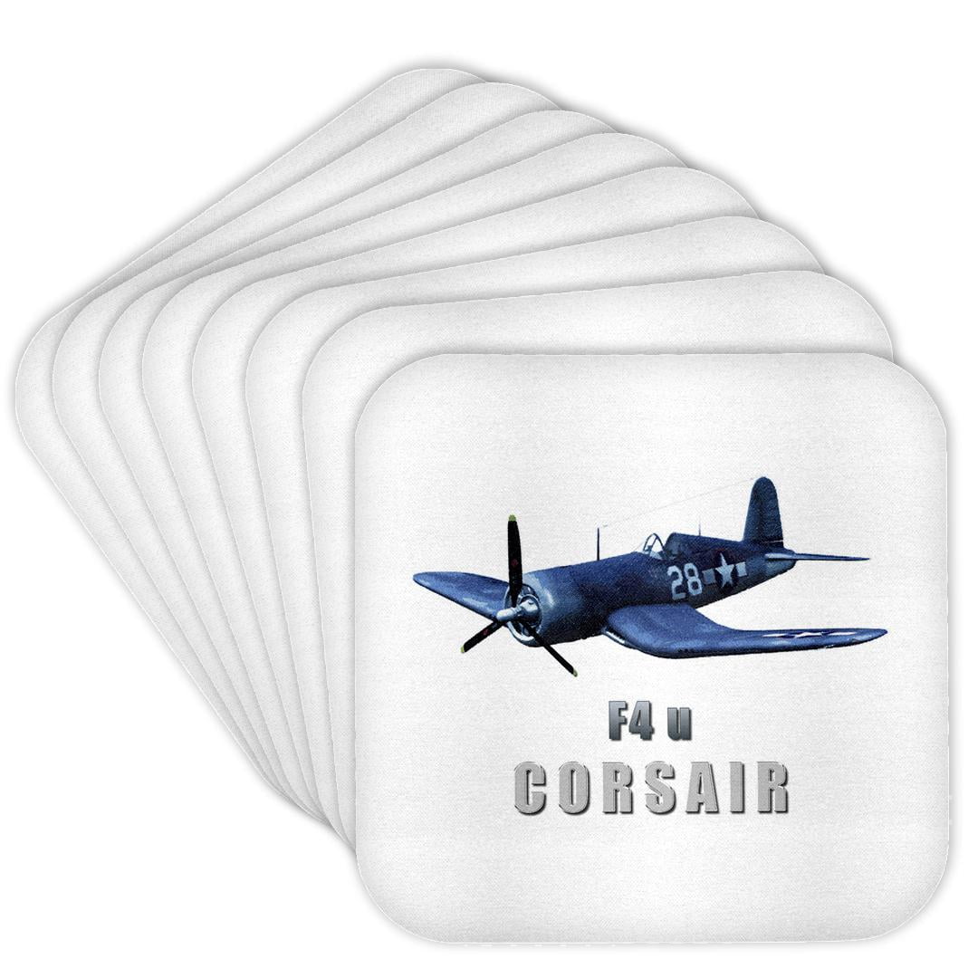 3drose, Corsair Aircraft, Set of 8 Coasters - Soft - Walmart.com