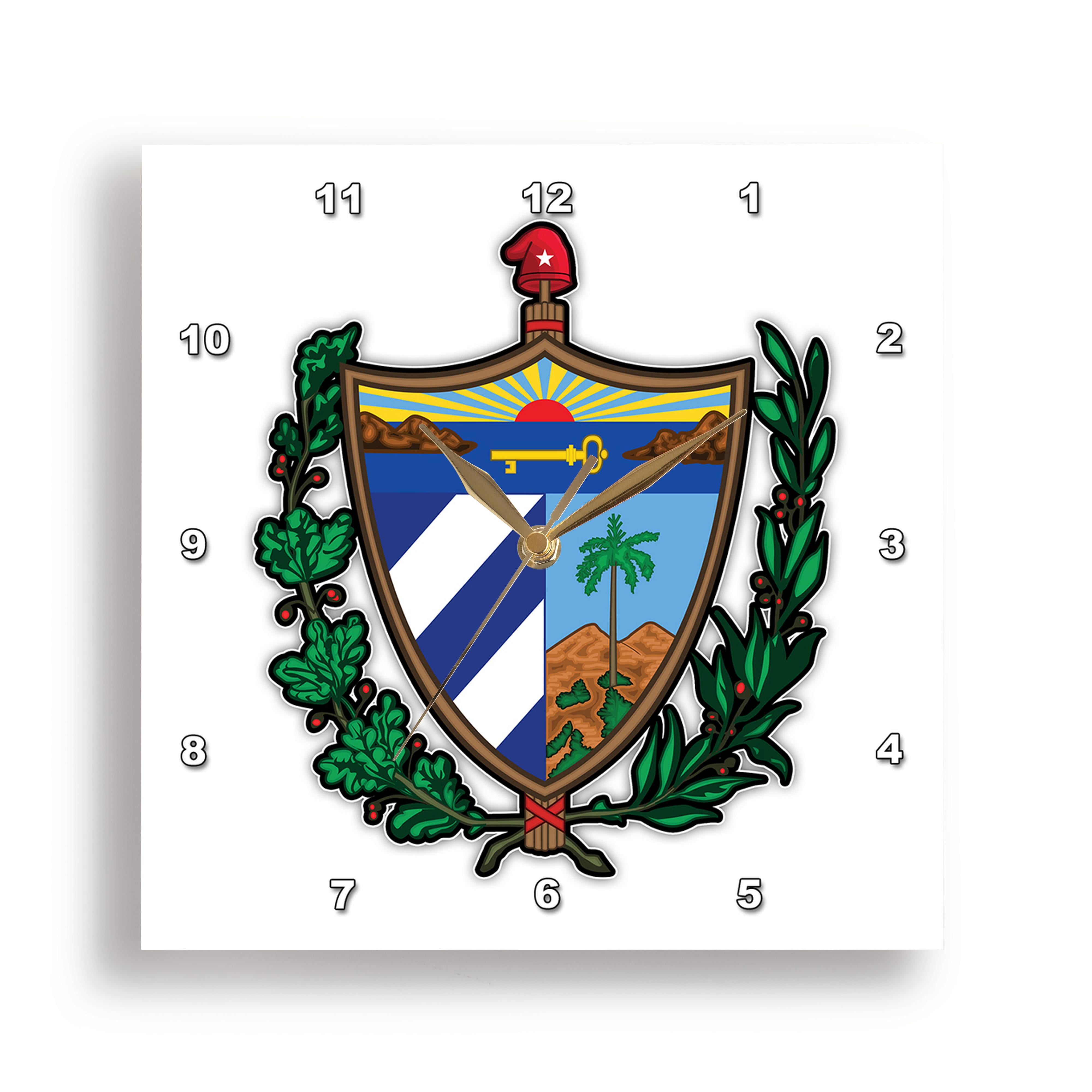 3dRose, Cuba Coat of Arms National Symbol Icon, 10x10 Wall Clock ...