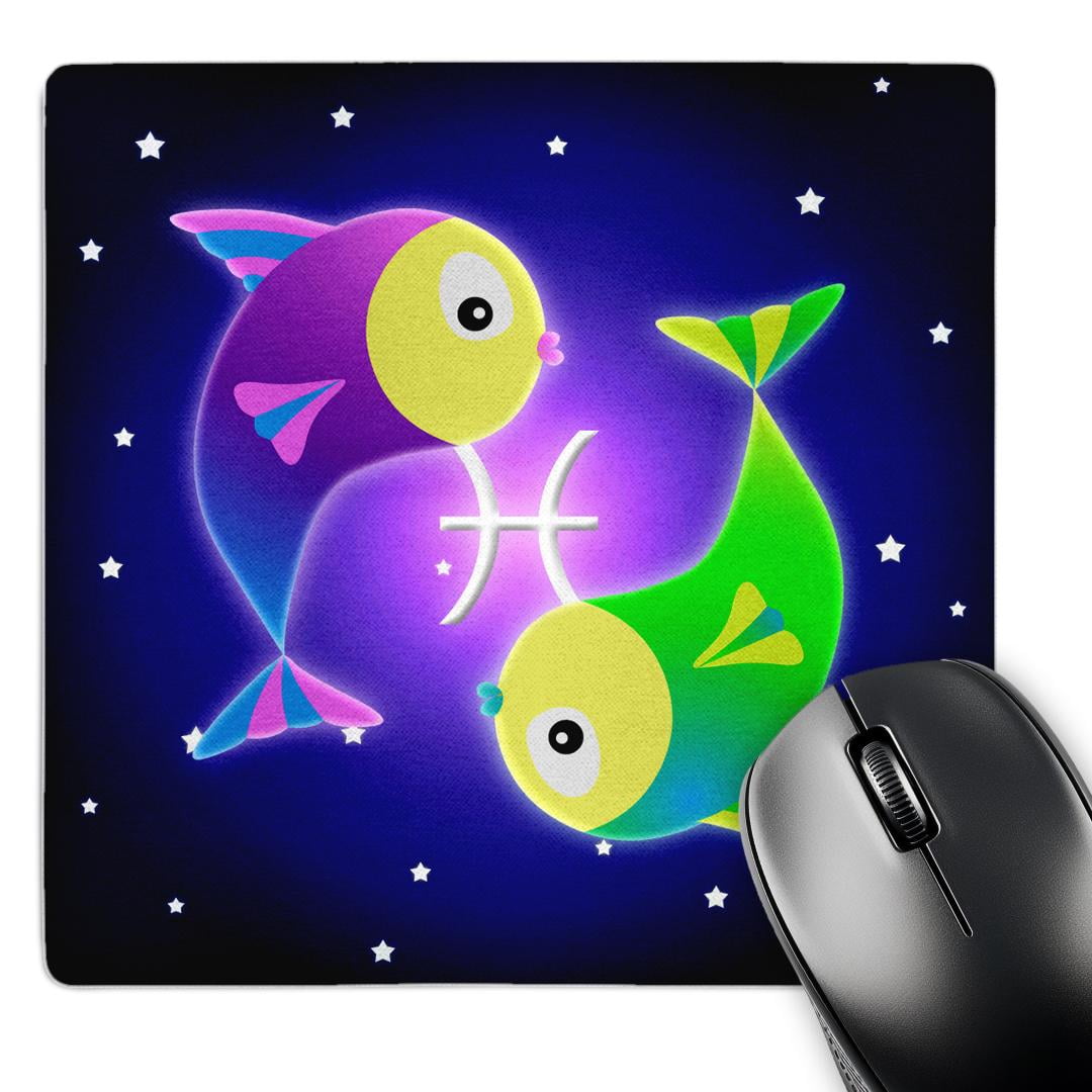 3dRose, Cute Astrology Pisces Zodiac Sign Fish, MousePad: Computer ...