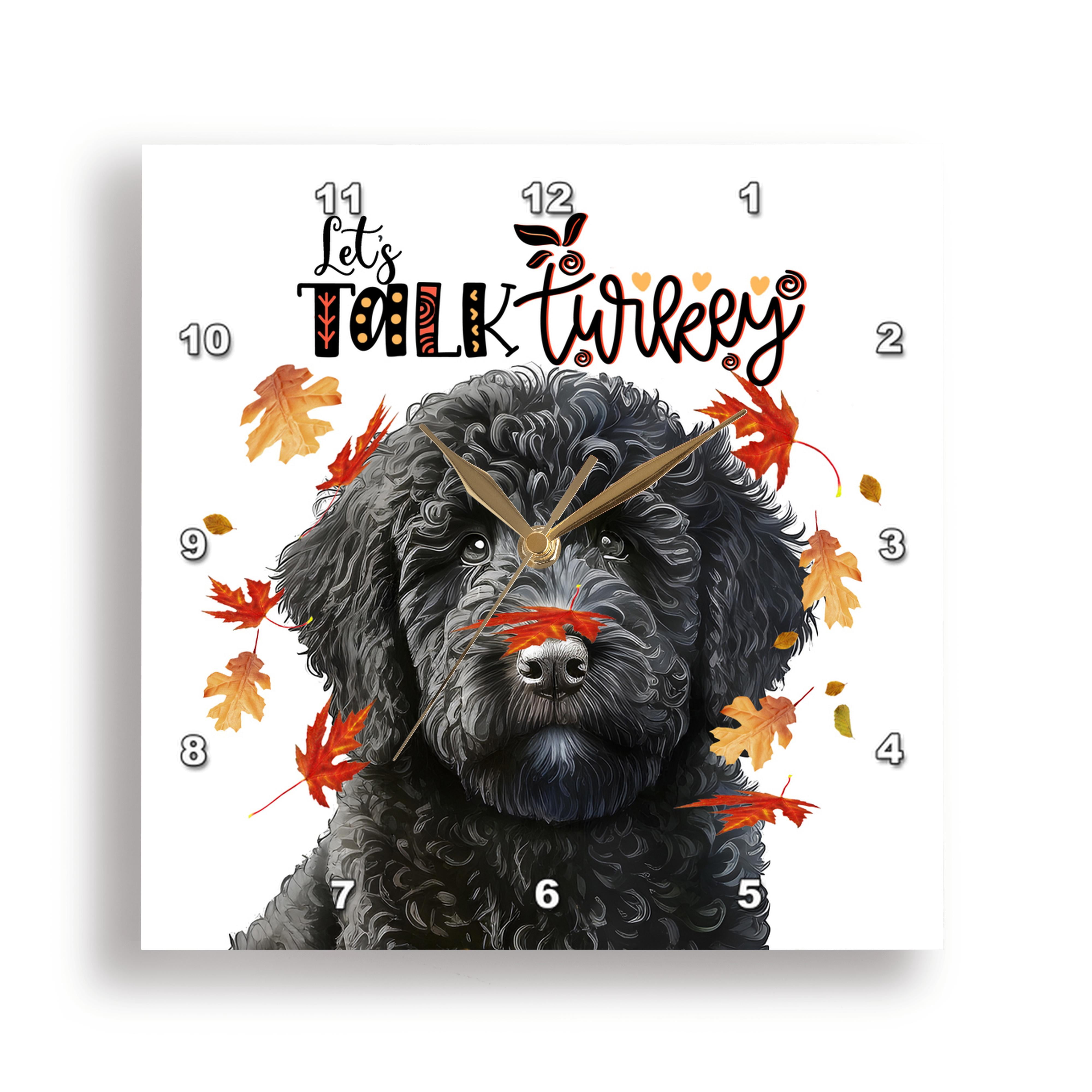 3dRose, Cute Black Labradoodle Dog Ready for Turkey on Thanksgiving ...