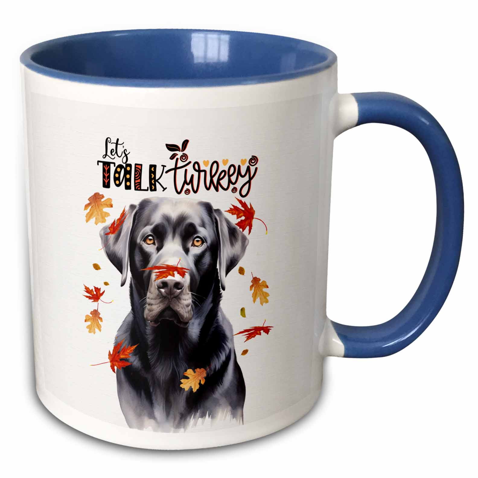 3drose, Cute Black Labrador Retriever Thanksgiving Dog and Turkey Humor ...