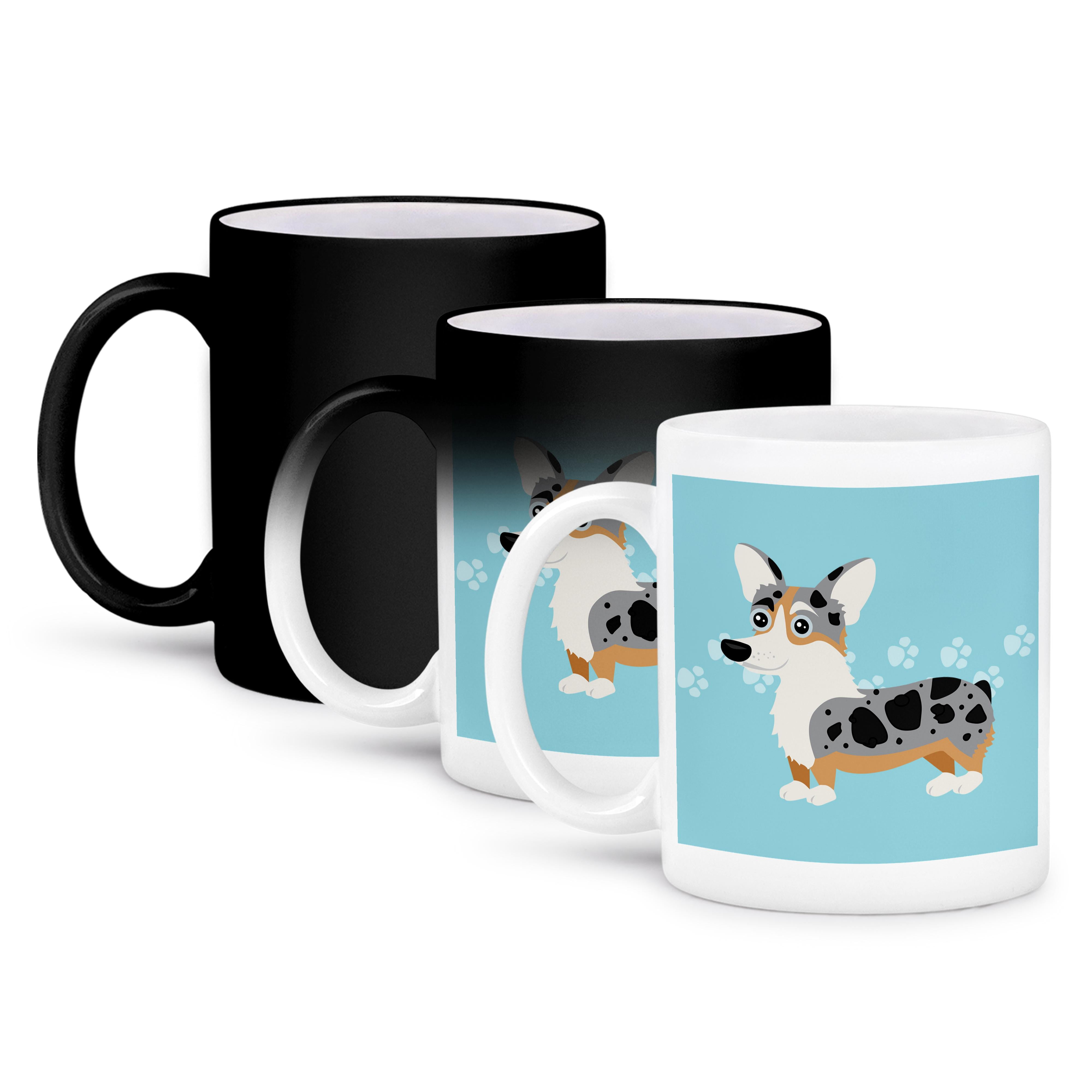 Cute Cartoon Corgi Art Merle, 11oz Magic Transforming Mug - Walmart.com