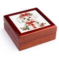 3dRose, Cute Christmas Dog With Gift, Jewelry Box 5.5x5.5 inch with 4 ...