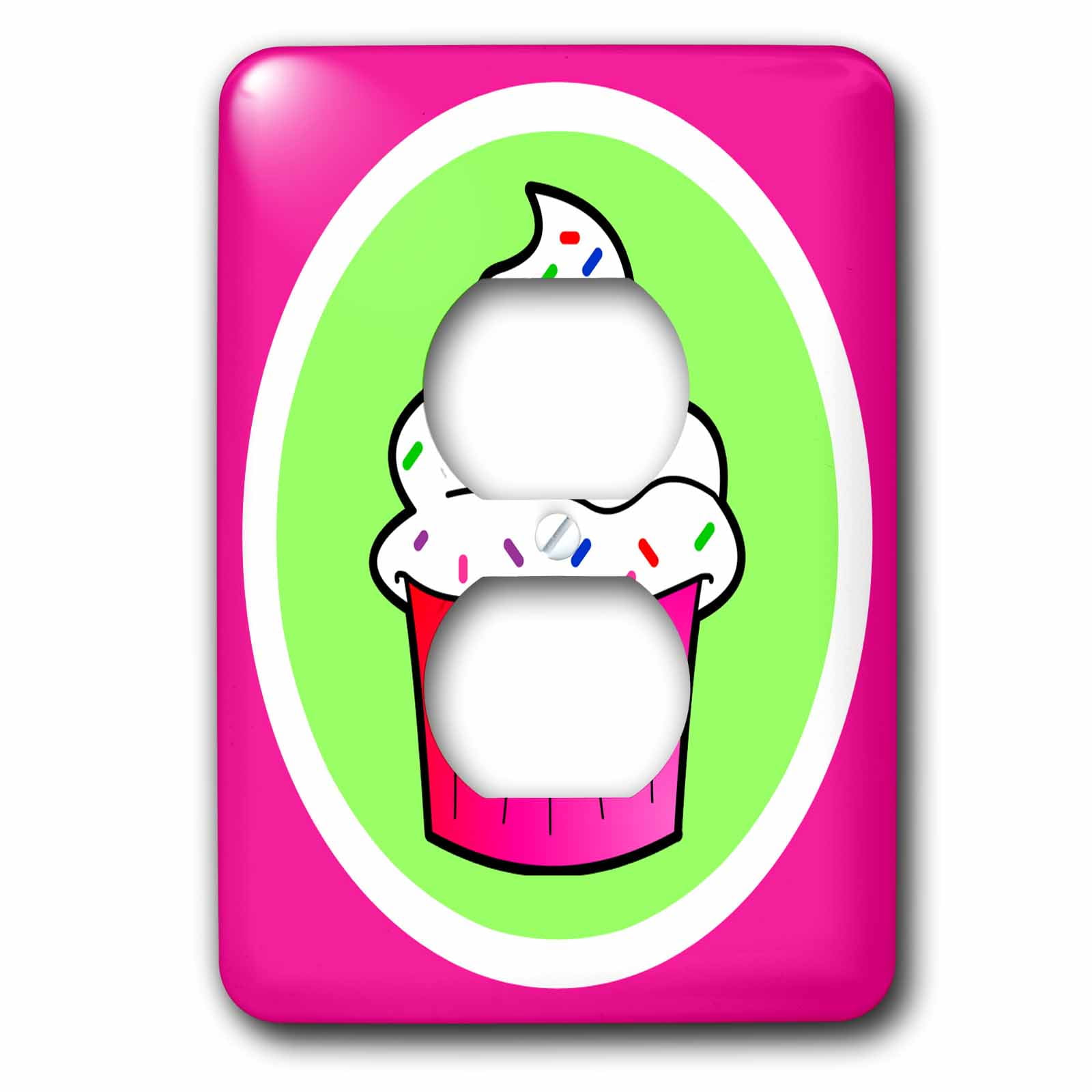 3dRose, Cute Cupcake White Frosting with Sprinkles - Kawaii Cakes ...