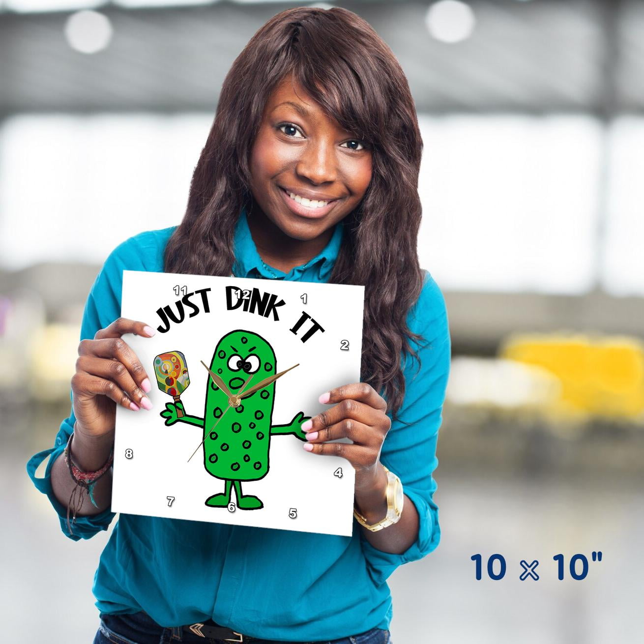 3dRose, Cute Funny Pickle Playing Pickleball Just Dink it Sports ...