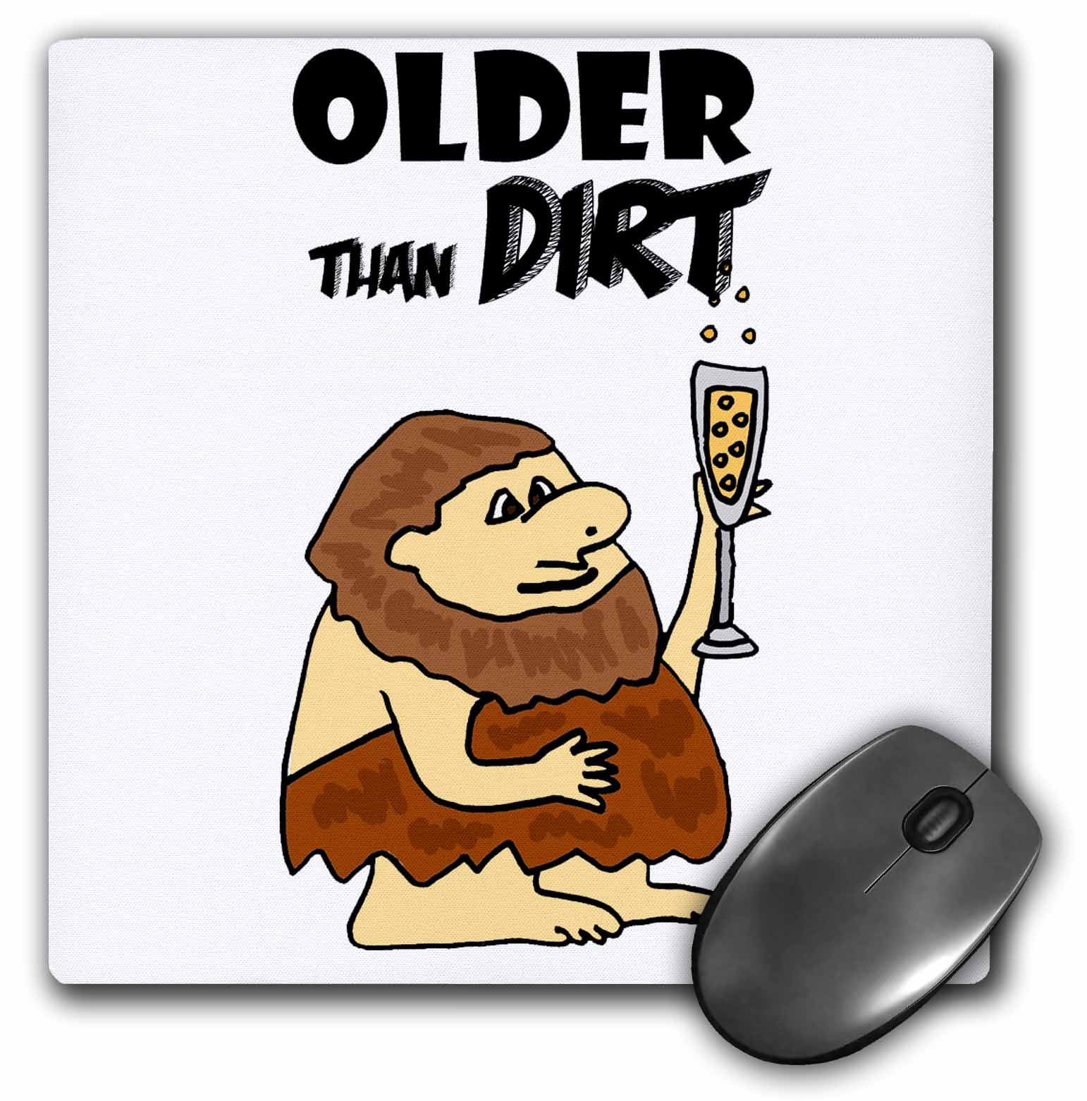 3dRose, Cute Funny Unique Caveman Older than Dirt Birthday Cartoon ...