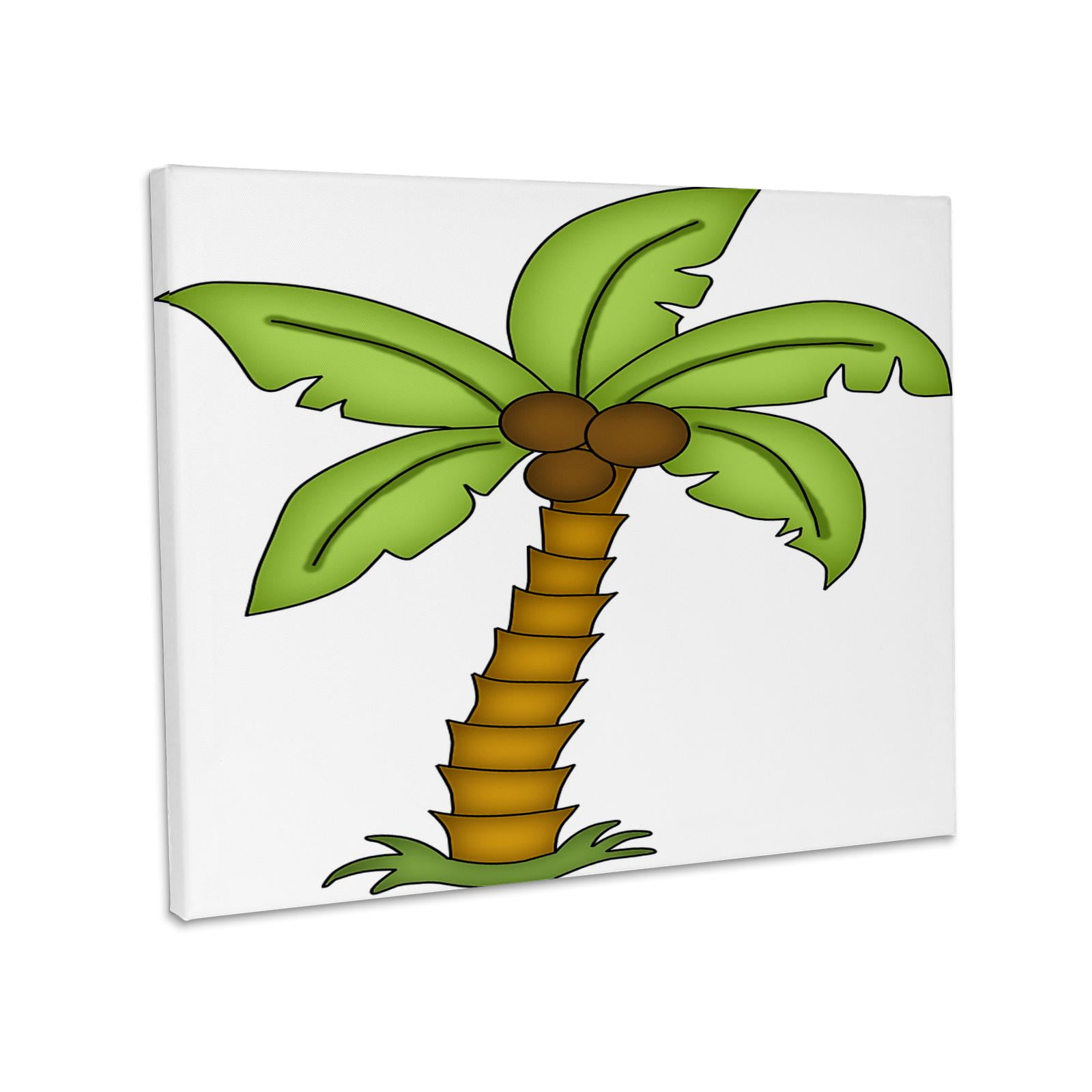 3dRose, Cute Green Palm Tree With Coconuts Illustration, Museum Grade ...