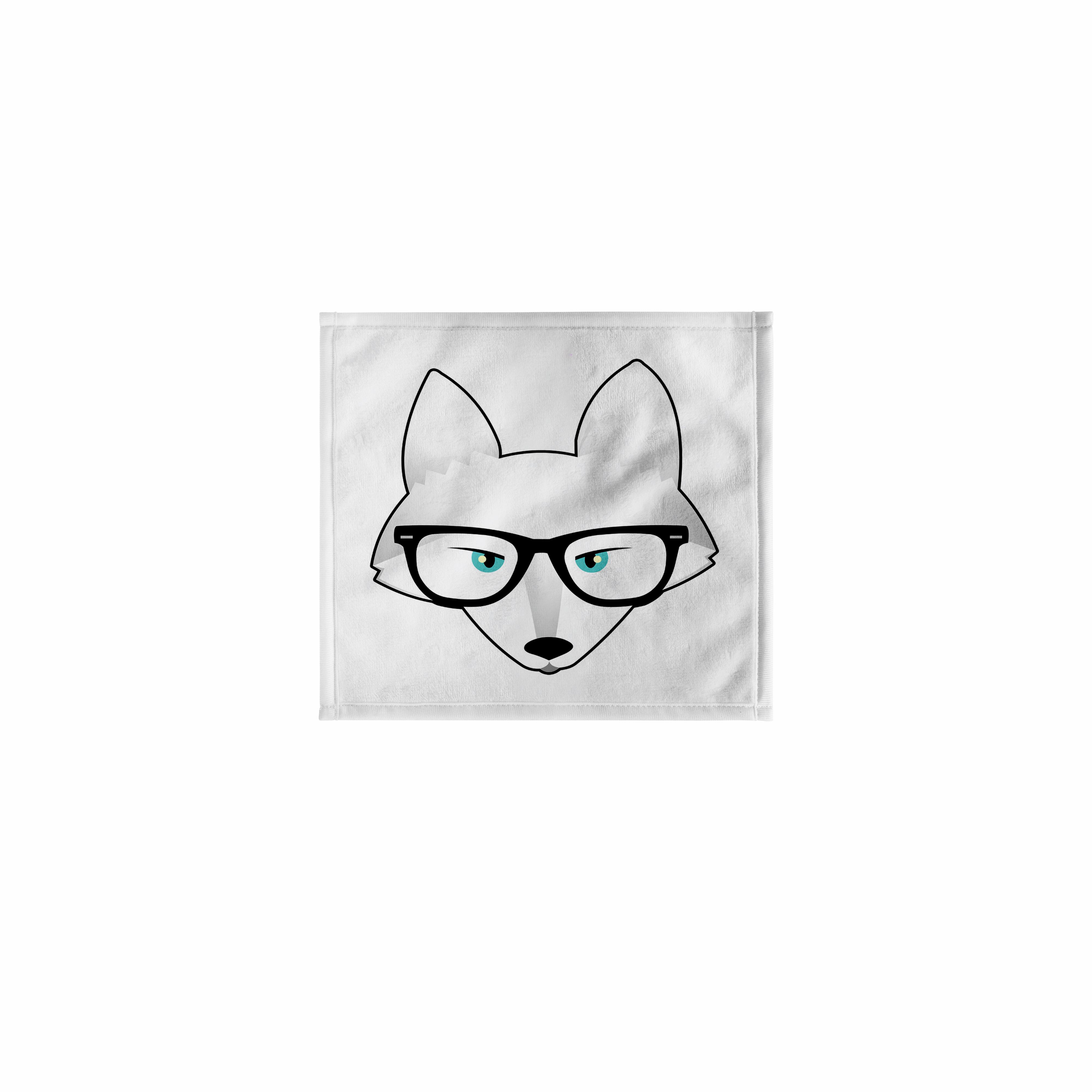3dRose, Cute Hipster Arctic Fox with Glasses, 11x12 Wash Cloth for Face ...