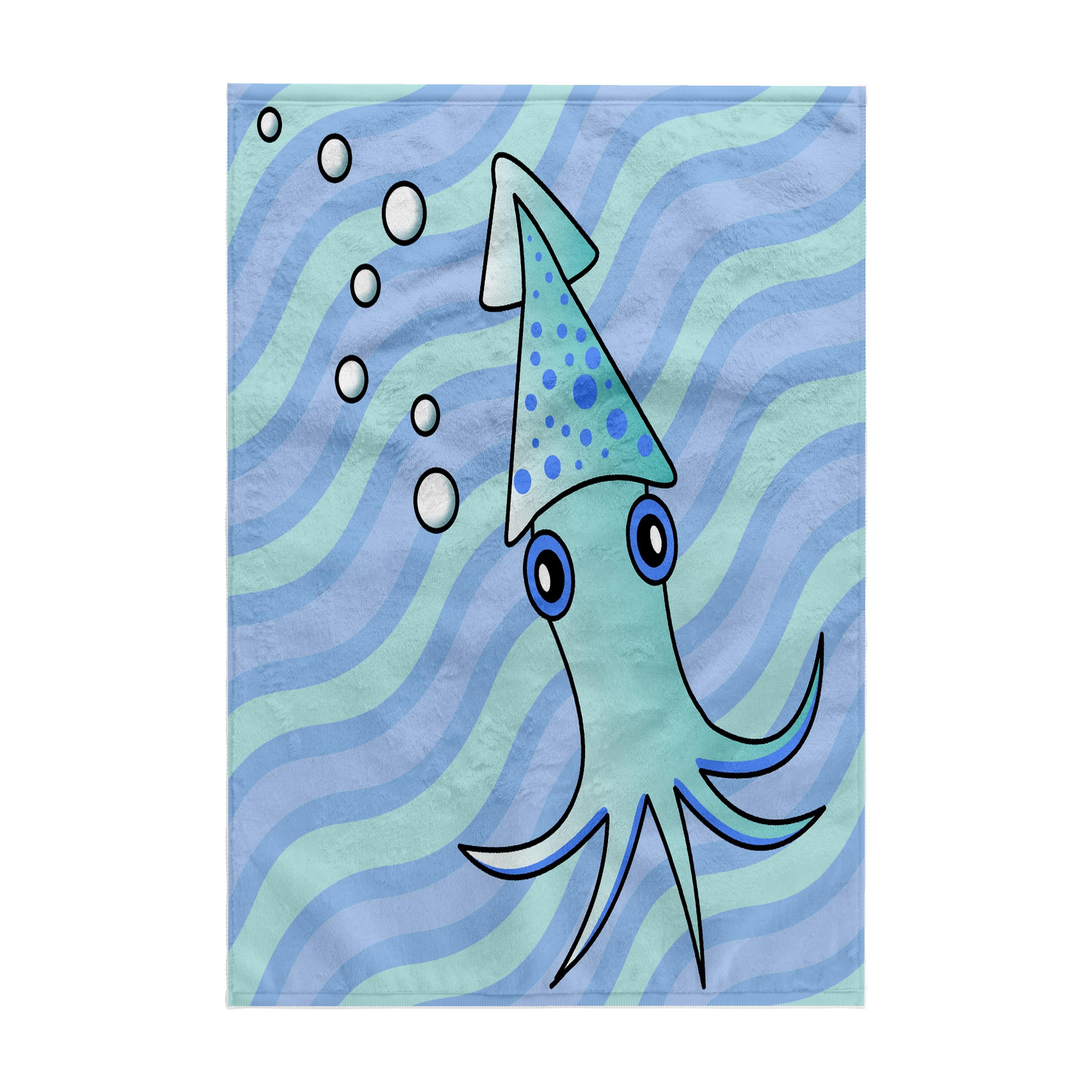 3dRose, Cute Light Blue Squid, 15x22 Hand Towel - Walmart.com