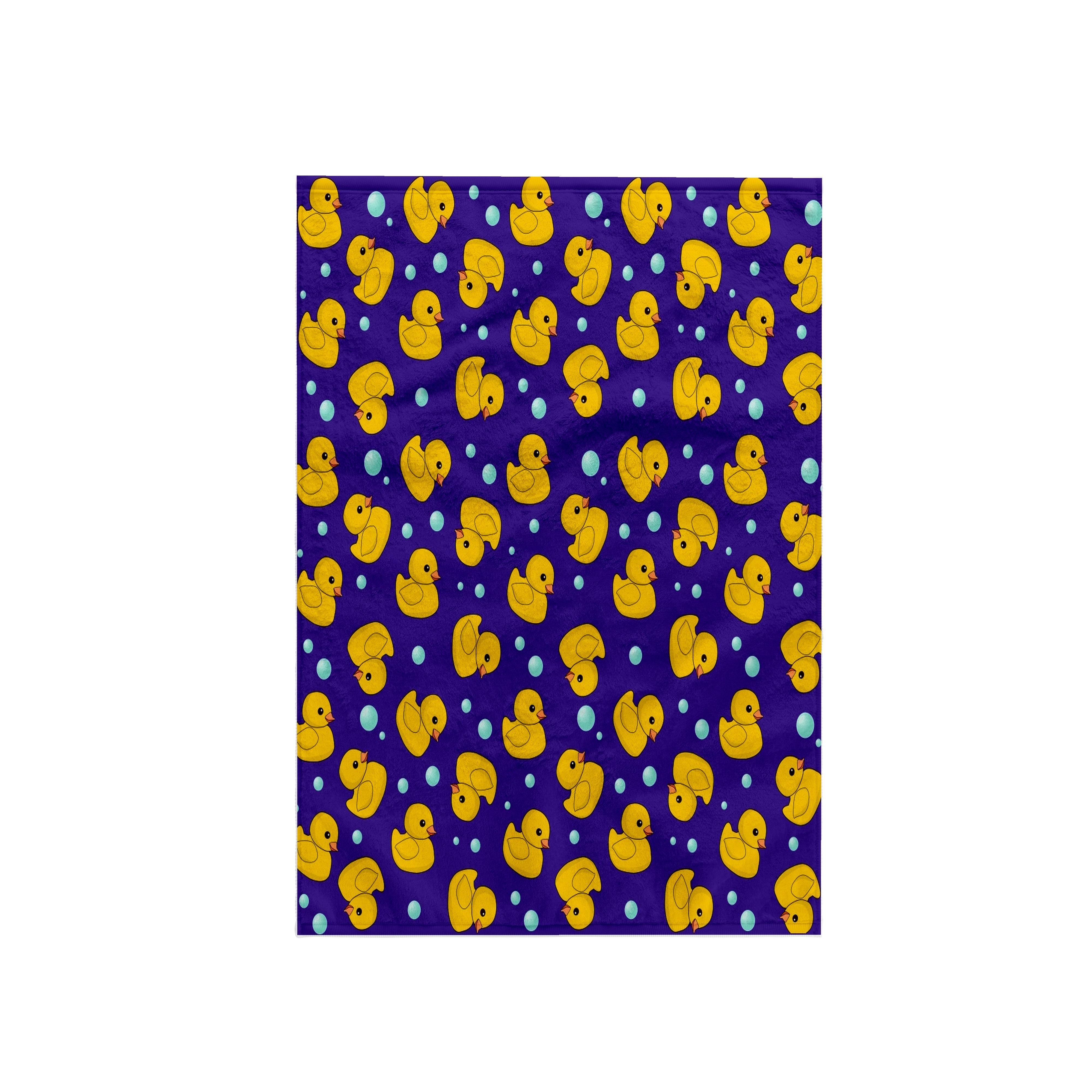 3dRose, Cute Rubber Duckie pattern Yellow ducks on purple navy blue ...