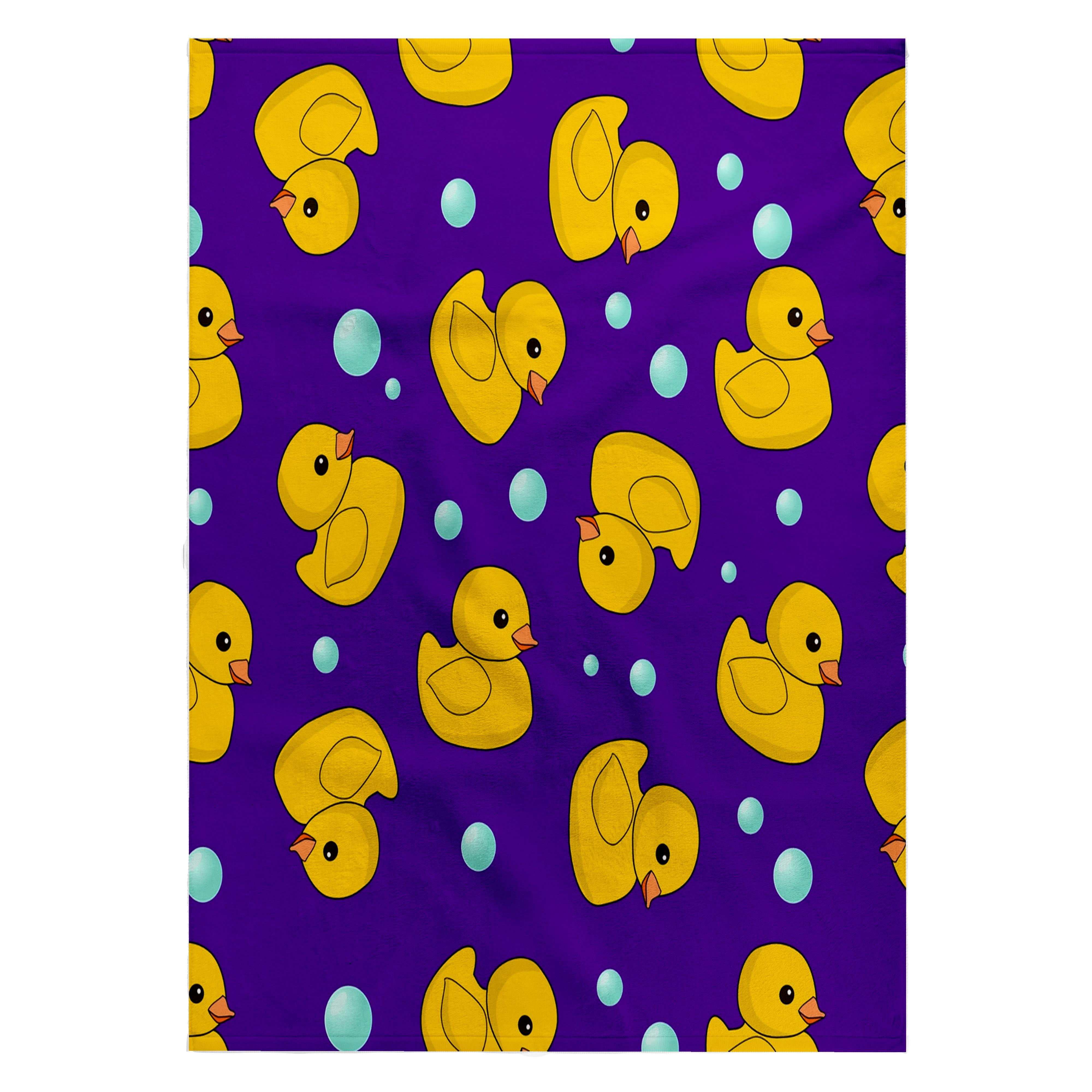 3dRose, Cute Rubber Ducky pattern on dark purple-y blue. yellow ducks ...