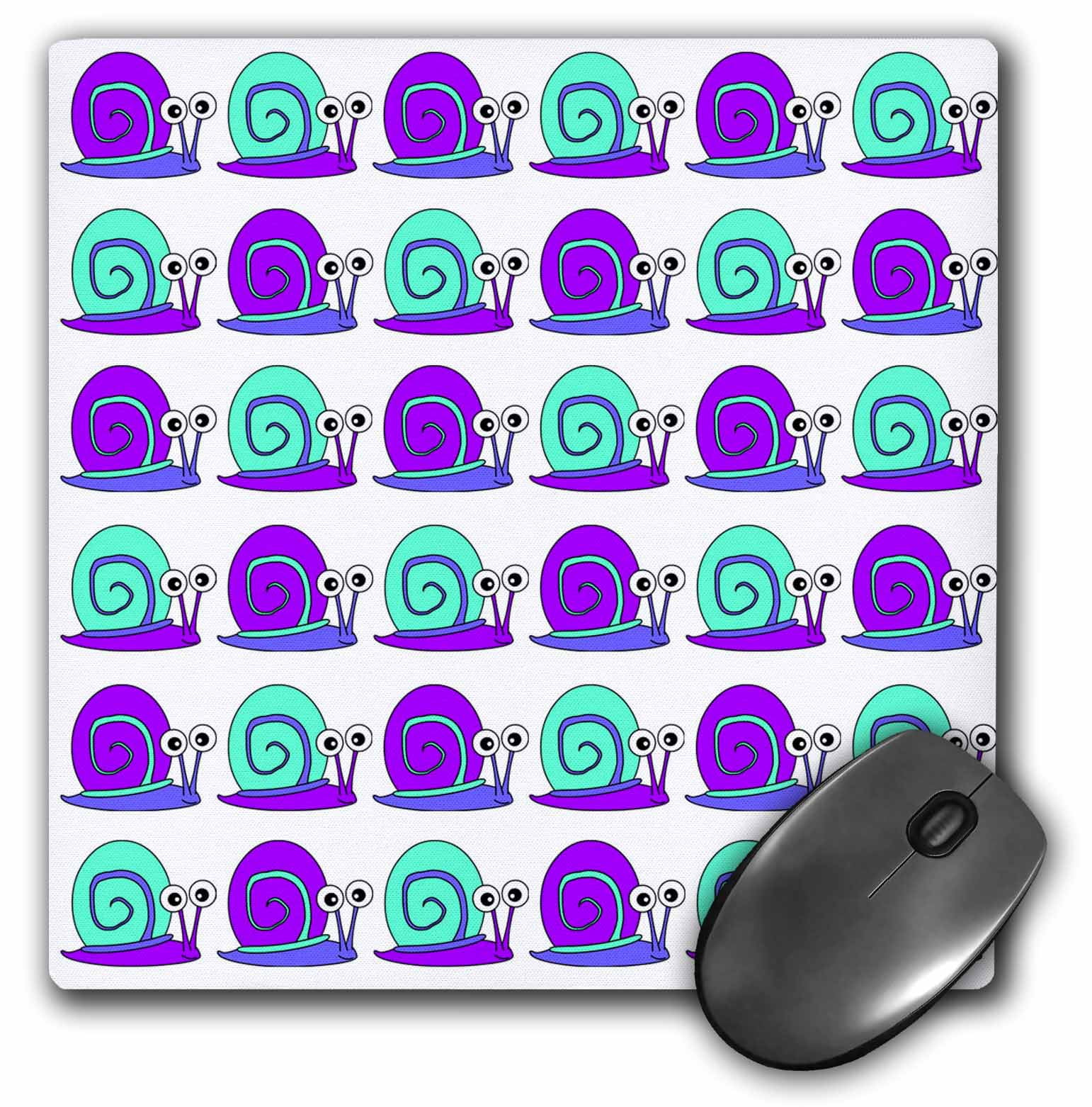 3dRose, Cute Snail Print Blue and Purple, Mouse Pad - Walmart Business ...