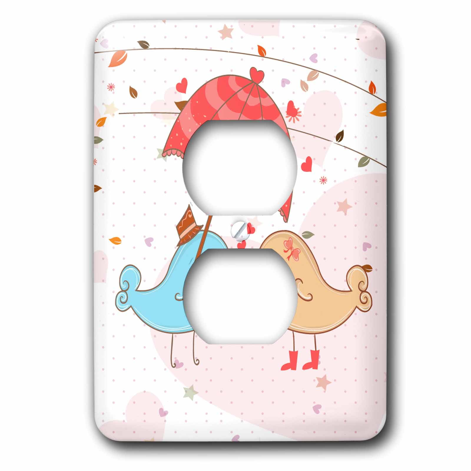 3dRose, Cute Valentine Love Birds Kissing Under Umbrella Vector Cartoon ...