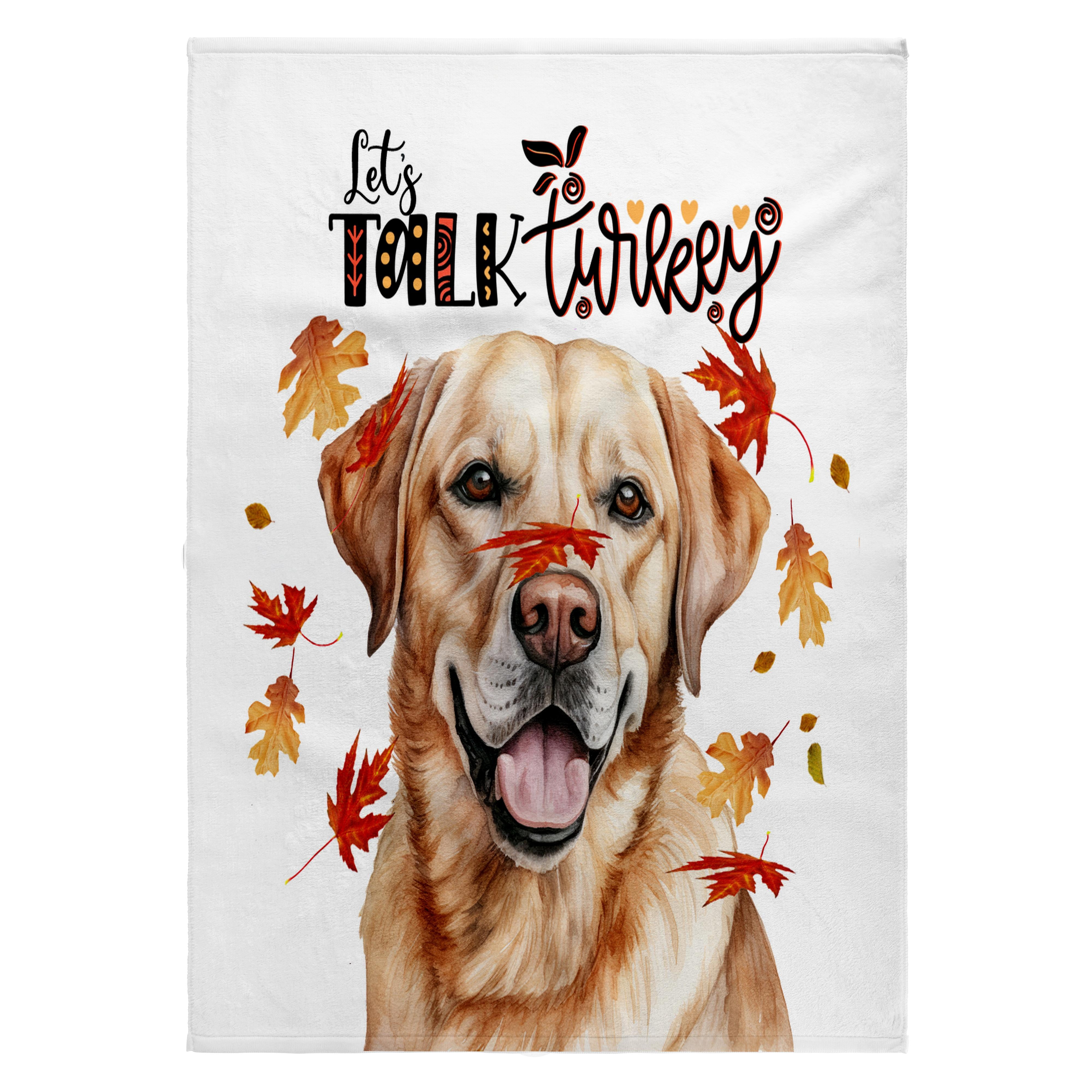 3dRose, Cute Yellow Labrador Retriever Dog wants some Thanksgiving ...