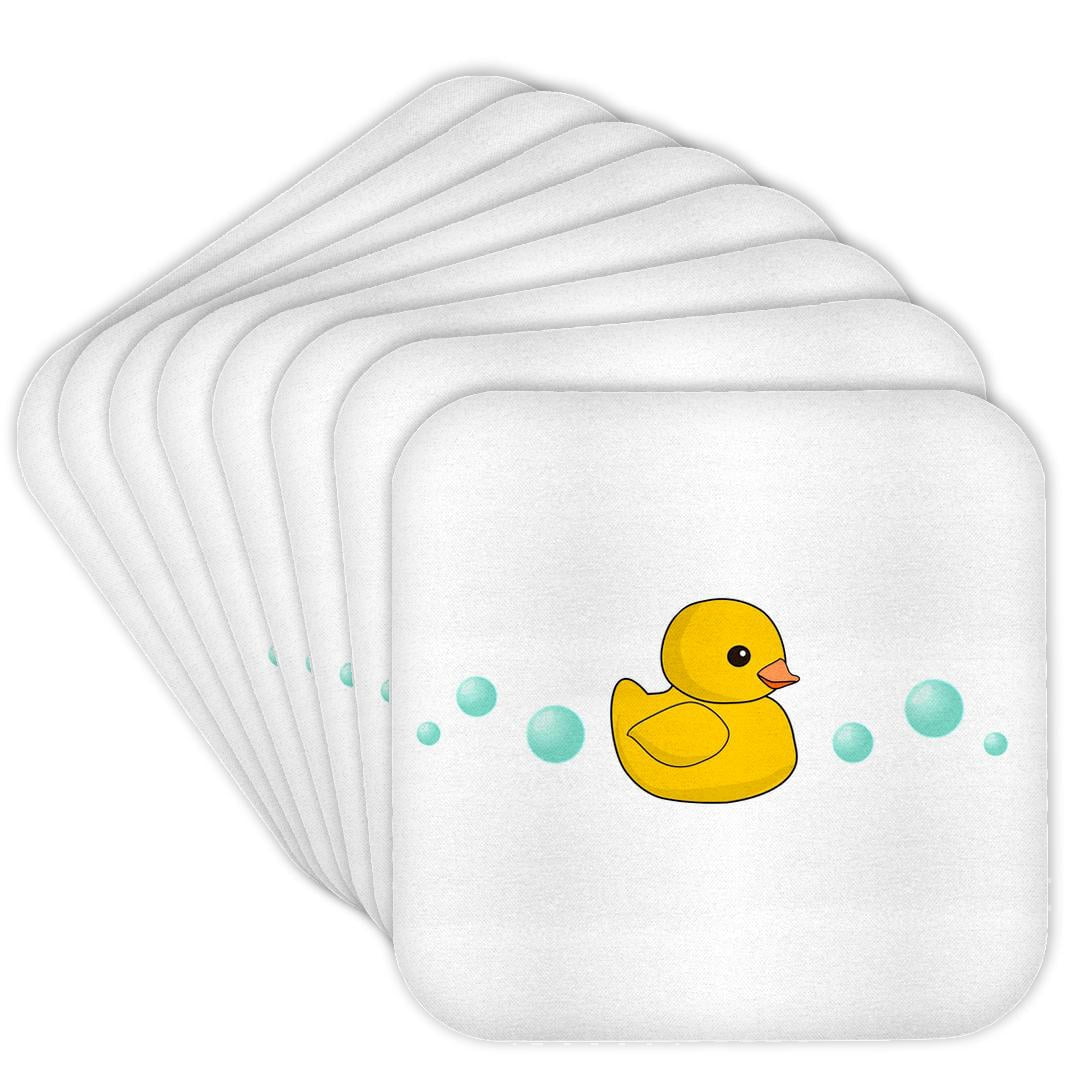 3dRose, Cute Yellow Rubber Ducky cartoon with soap bubbles - kawaii ...