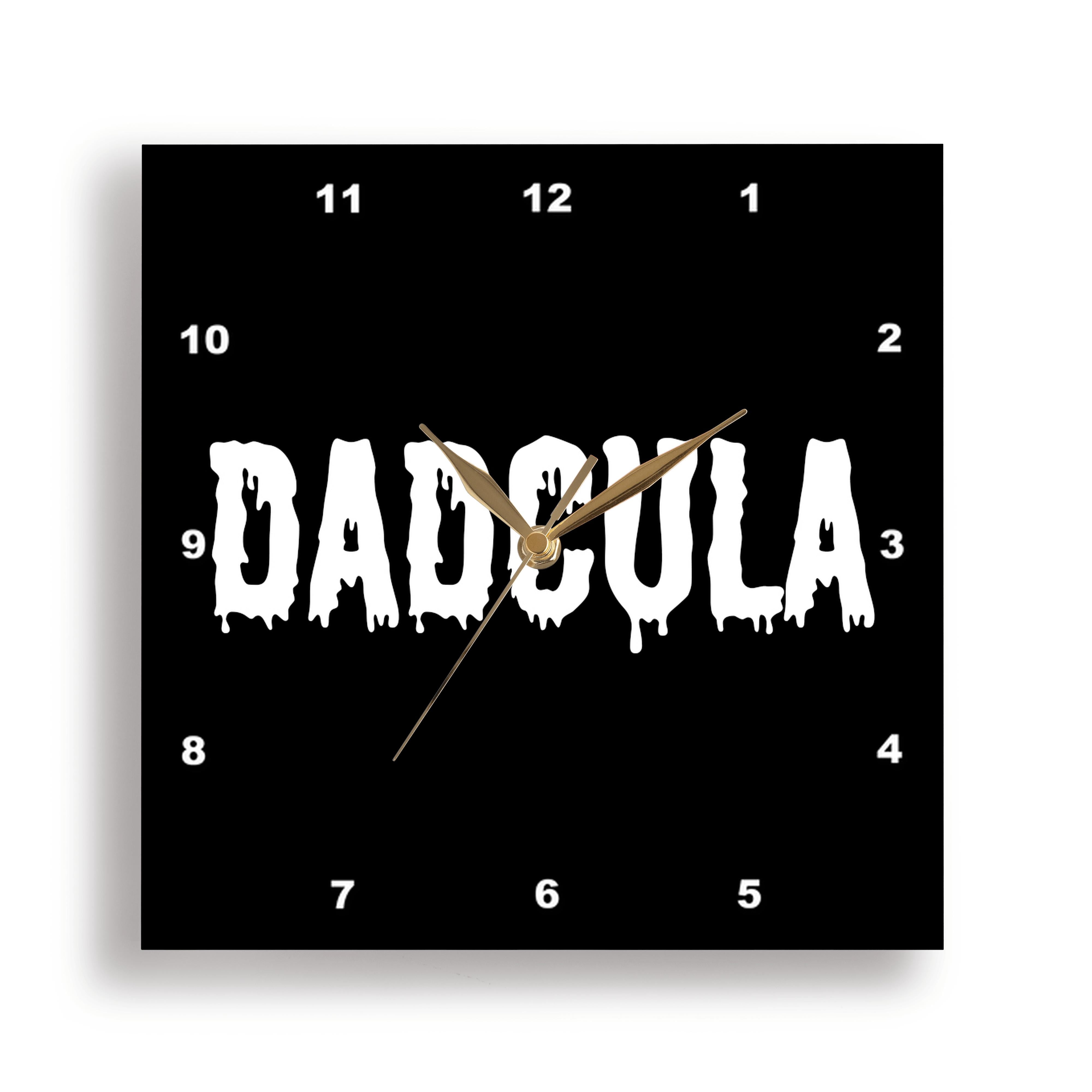 3dRose, Dadcula. White drippy lettering on a black background. , 10x10 ...