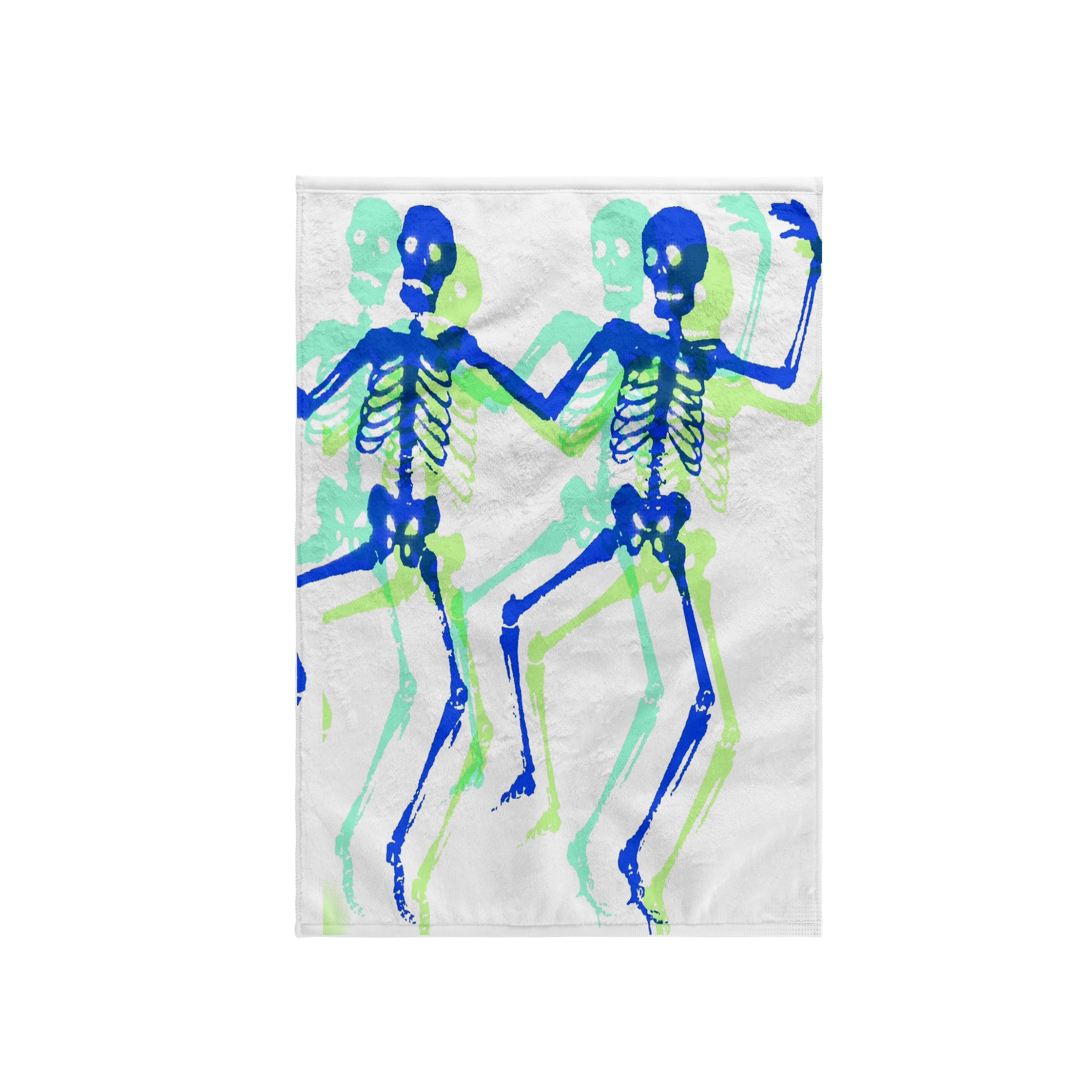 3dRose, Dancing Blue Skeletons - Spooky Art, 15x22 Hand Towel - Walmart.com