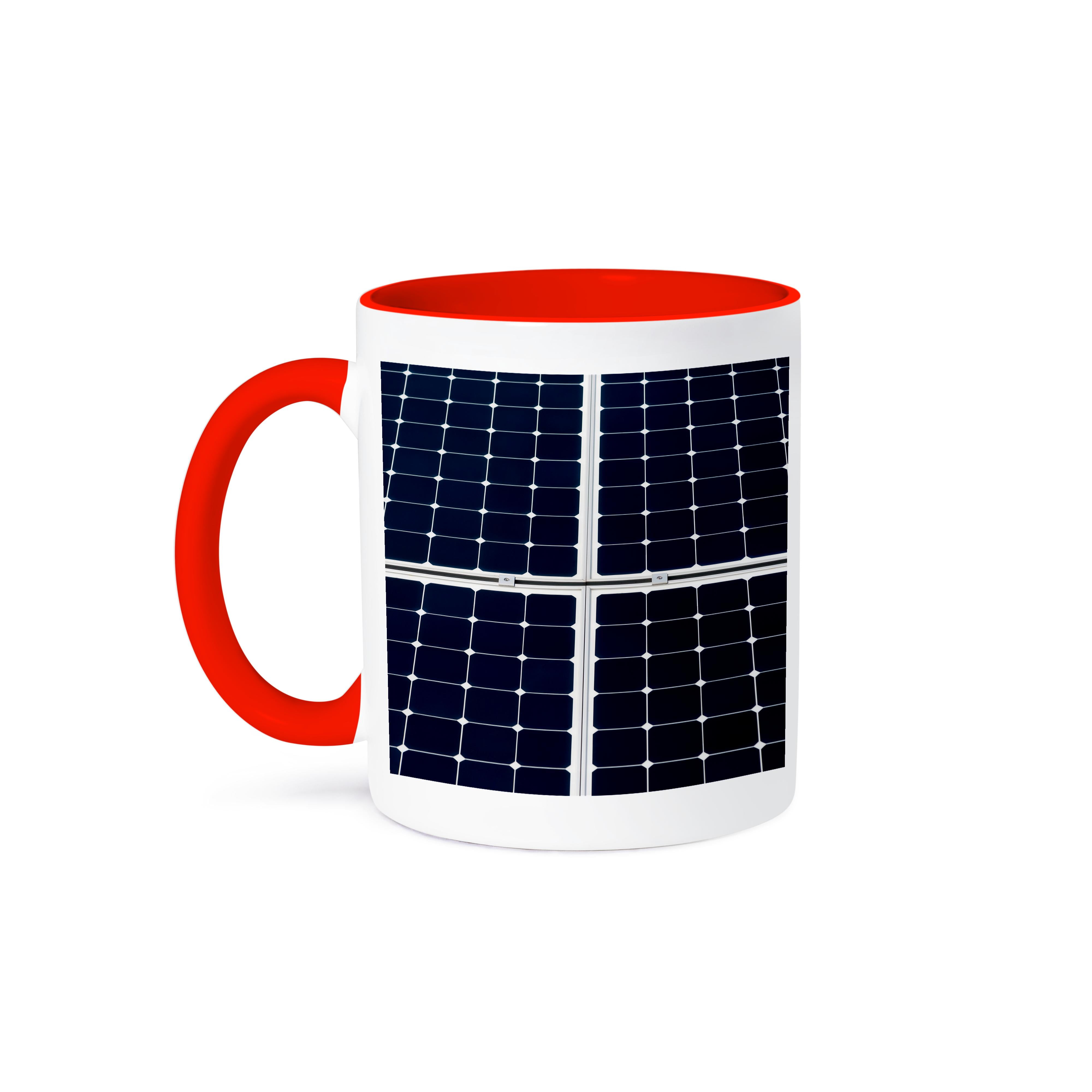 Dark Blue Solar Power Panel Divided Into Four Parts By White Frames ...