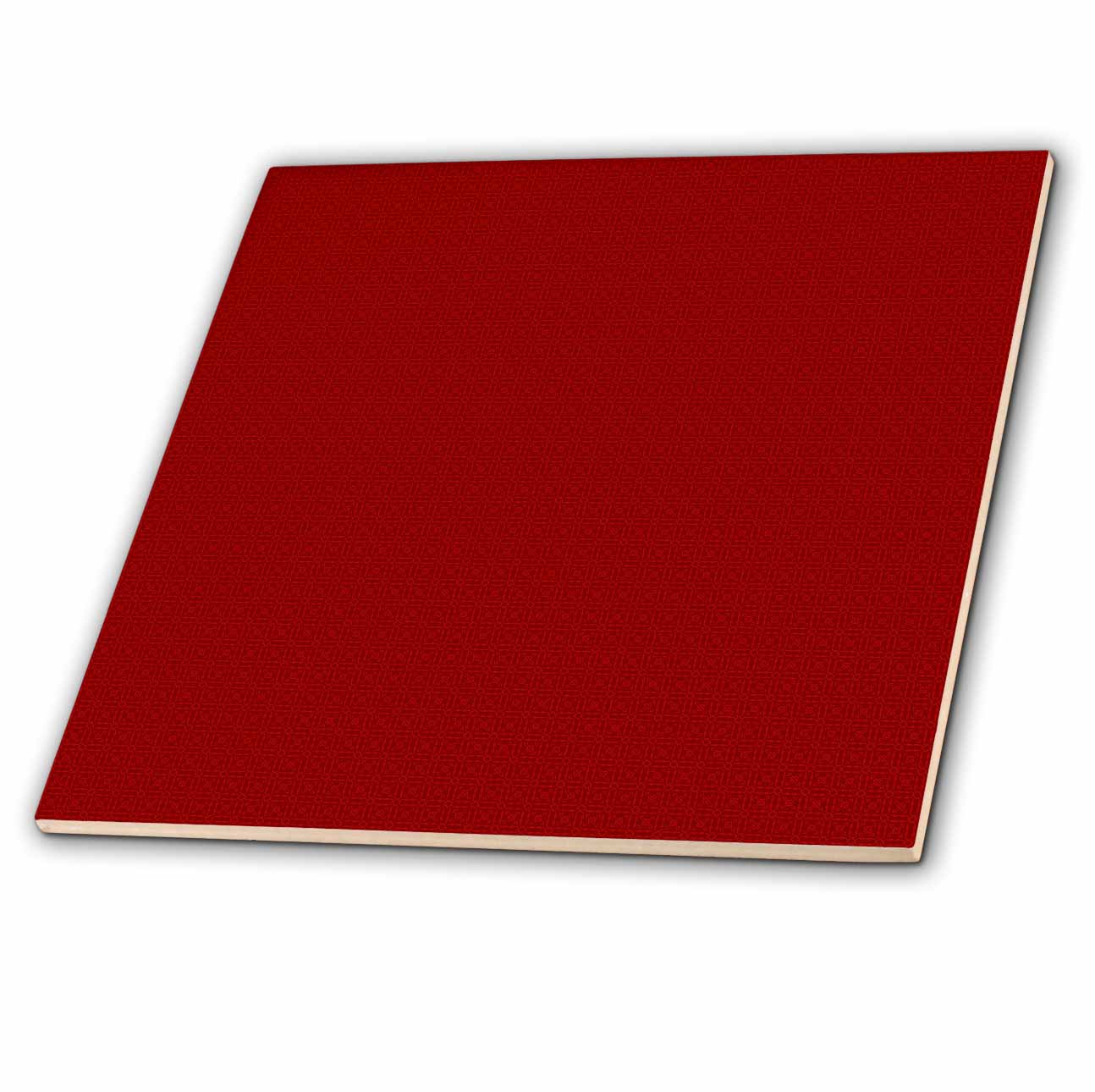 3dRose Dark Red and Light Red Square Patterns - Ceramic Tile, 6-inch ...