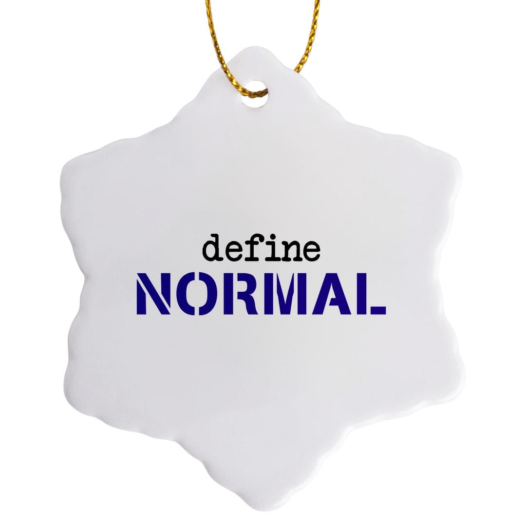 3dRose, Define Normal, 3 inch Snowflake Porcelain Ornament - Walmart.com