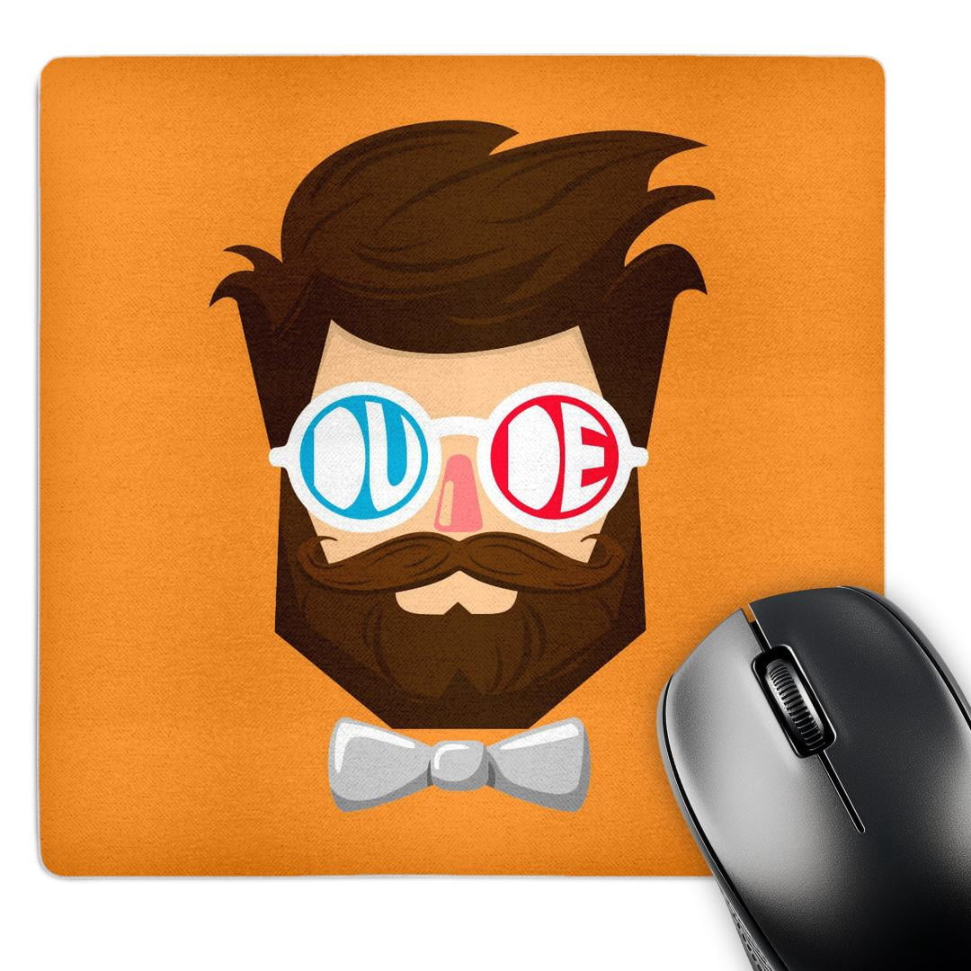 3dRose, Dude - a dude with beard and mustache wearing goggles and bow ...