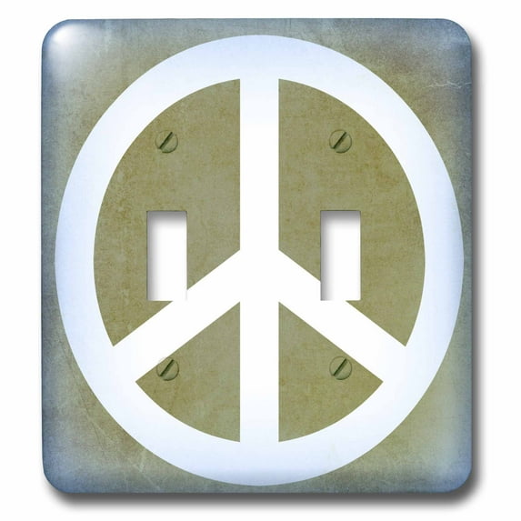 3dRose, Earth Green Sky Blue Peace Sign- Inspirational Art, double ...