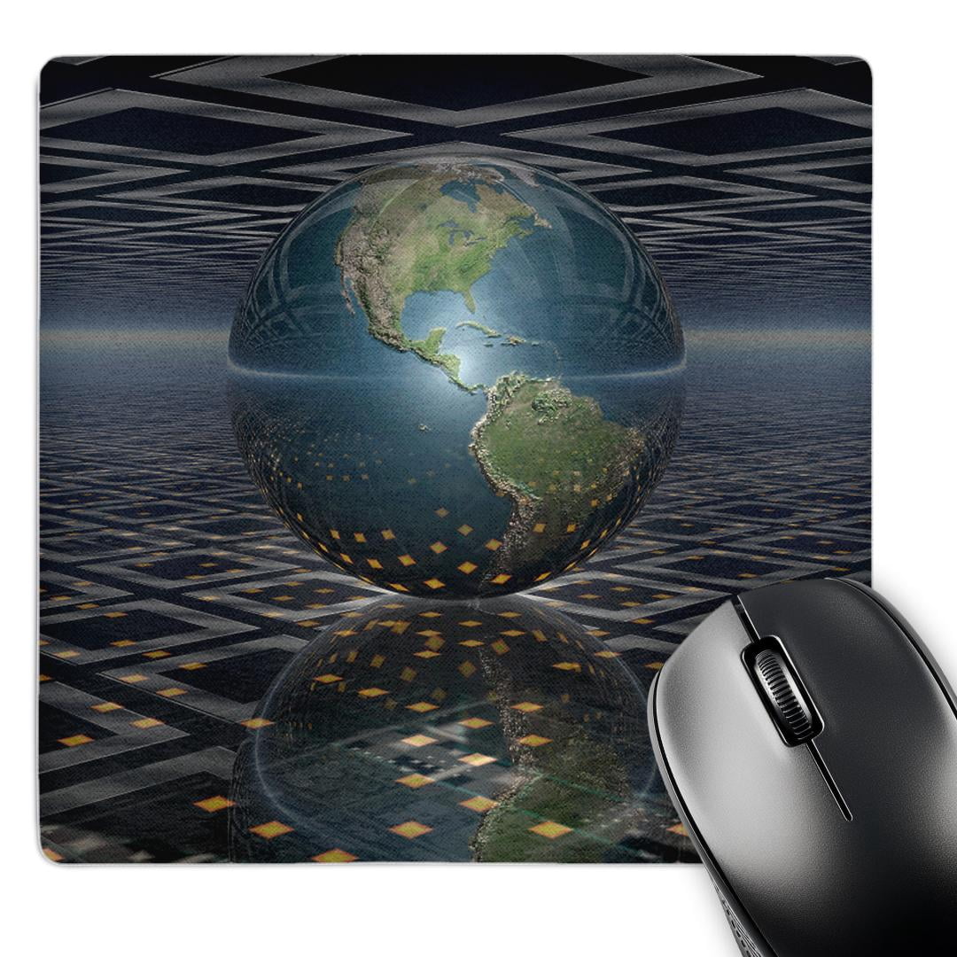 3dRose, Earth Horizons surreal scene of reflecting Earth globe resting ...