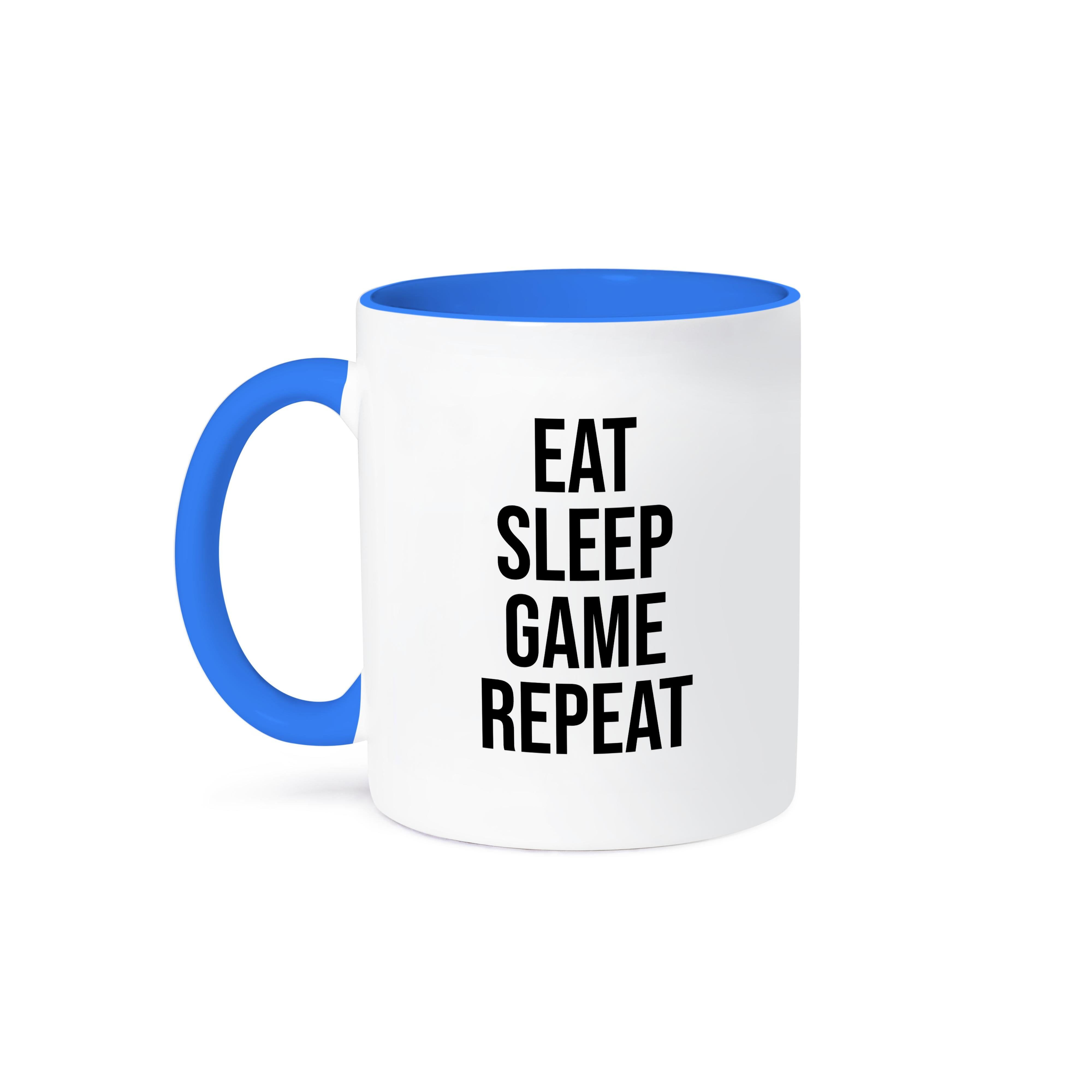 3dRose, Eat Sleep Game Repeat. Black lettering on white background ...