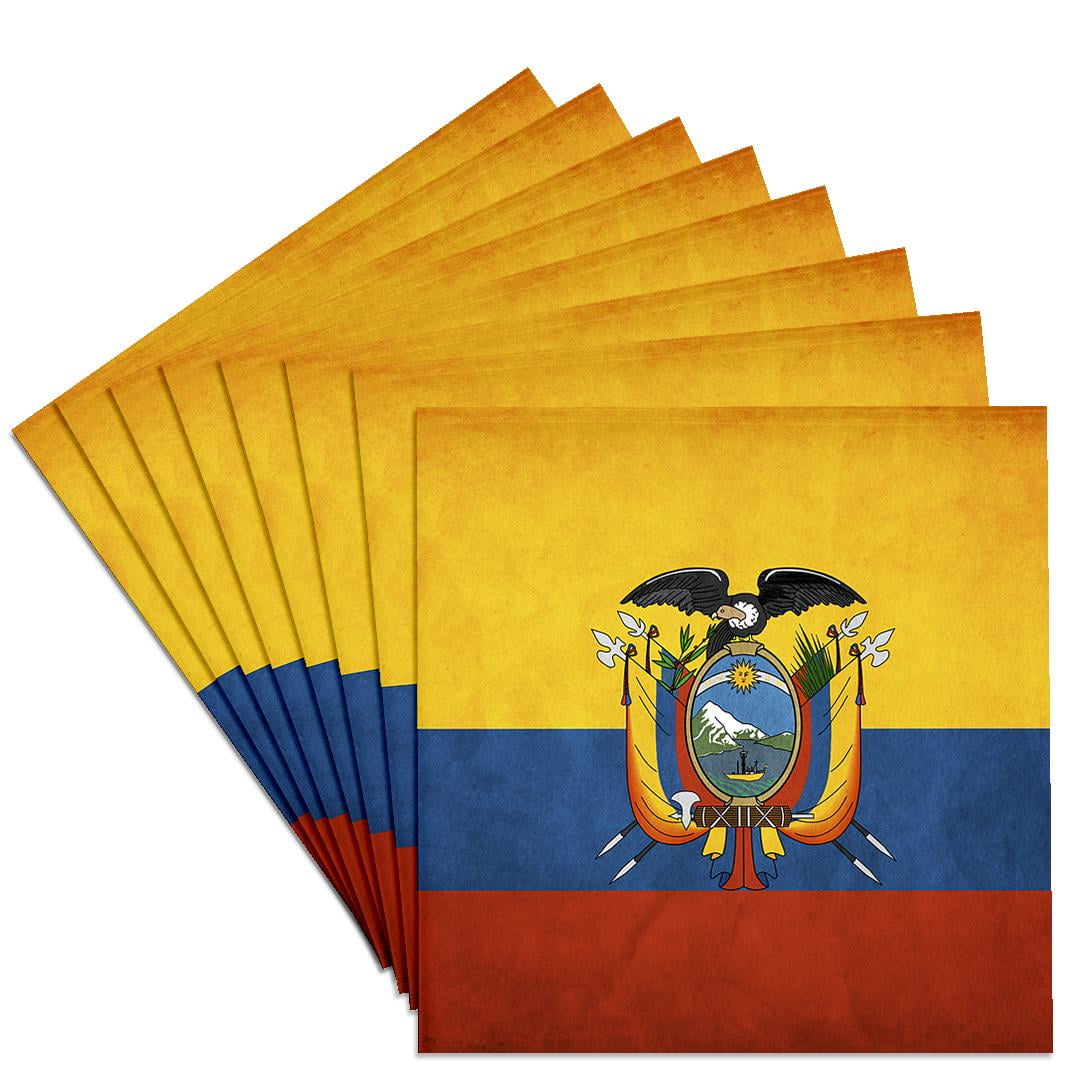 3drose, Ecuador Flag, Set of 8 Ceramic Tile Coasters - Walmart.com