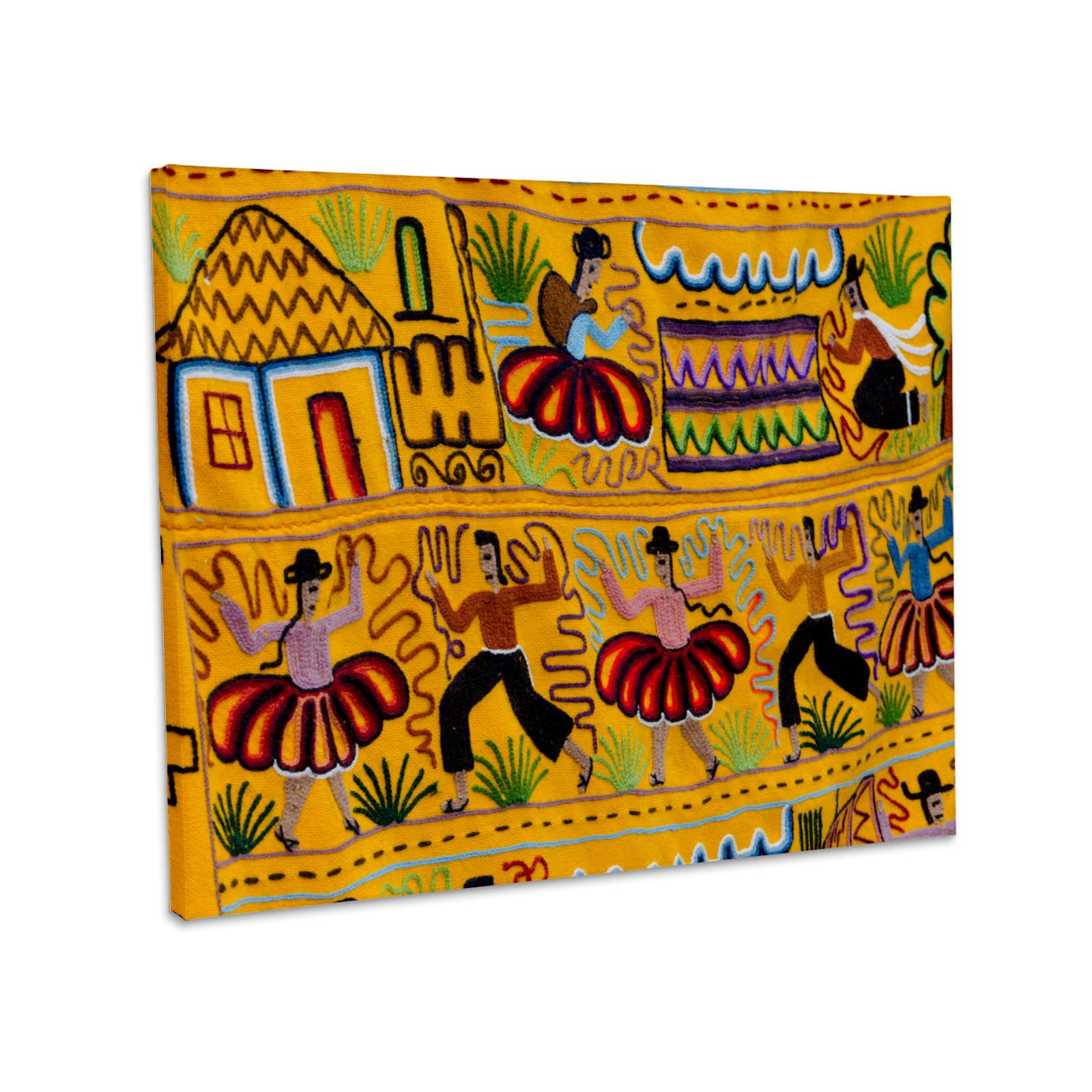 3dRose, Ecuador, Quito, Otavalo Handicraft Market. Embroidery textile ...