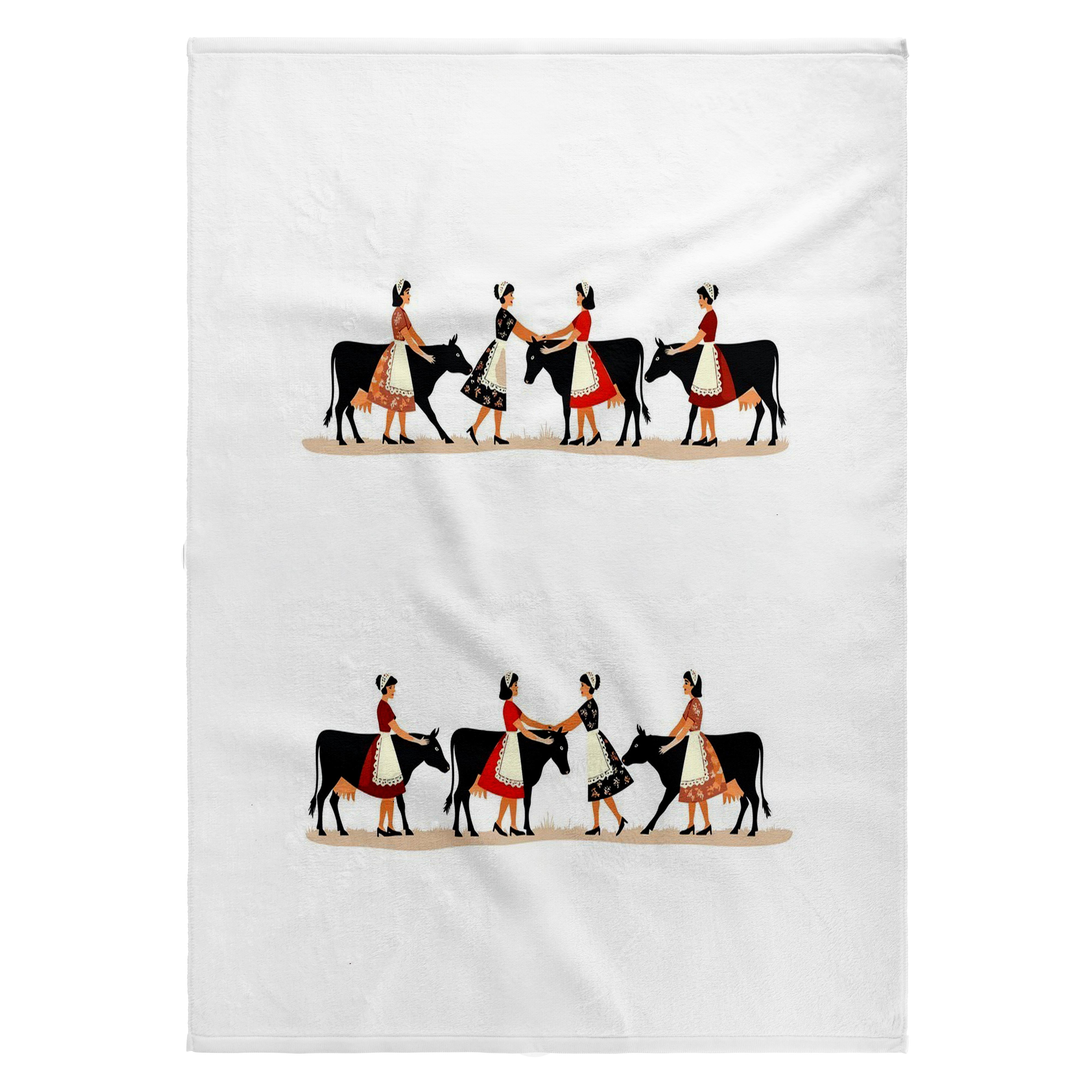3dRose, Eight Maids A Milking Wearing Waist Aprons Cut-Out Stencil ...