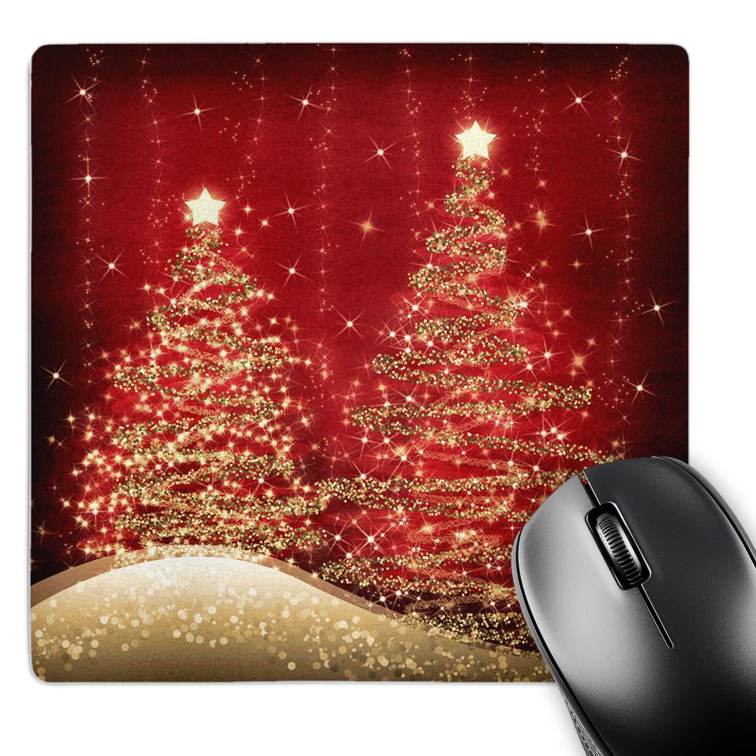 3dRose, Elegant Christmas Sparkling Trees Red, Mouse Pad - Walmart ...