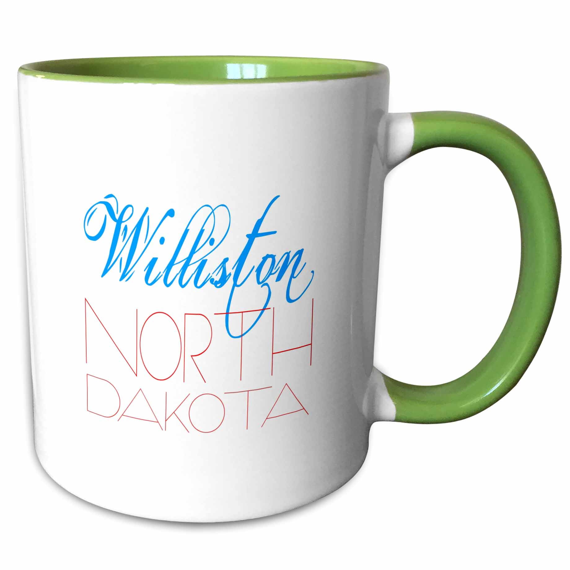 3drose, Elegant Stylish Text Williston North Dakota of Blue, Red Colors ...