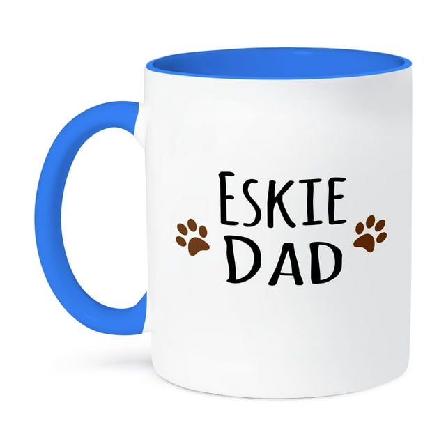 3dRose, Eskie Dad - American Eskimo Dog breed pet owner - brown paw prints - doggie daddy doggy ...