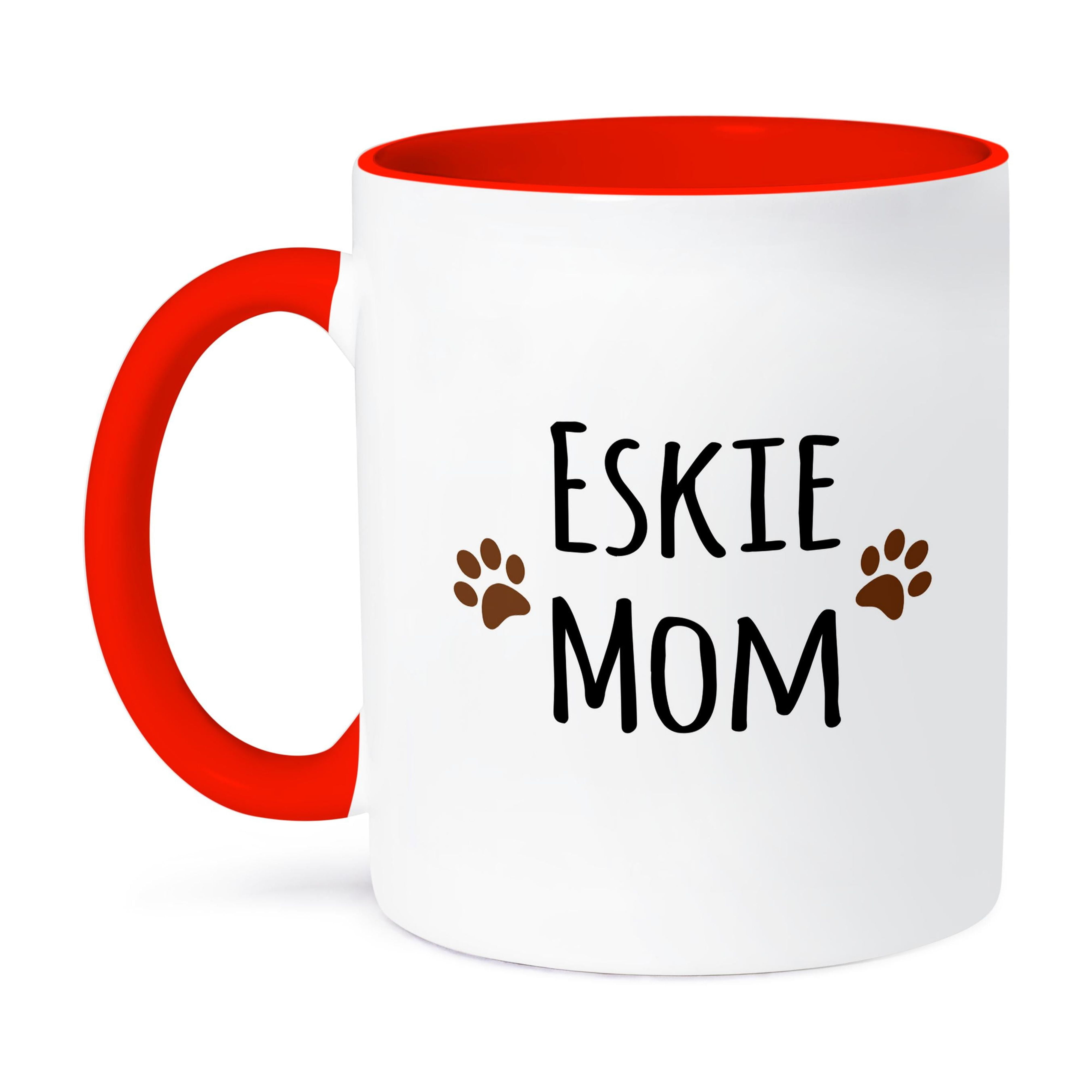 3dRose, Eskie Mom - American Eskimo Dog breed pet owner - brown paw prints - doggie daddy doggy ...